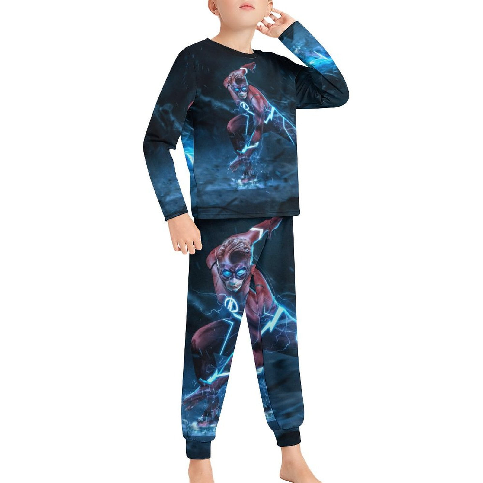 The Flash Ki-ds Pajamas 2 Piece Pjs Set Little Big Bo-ys Gi-rls ...