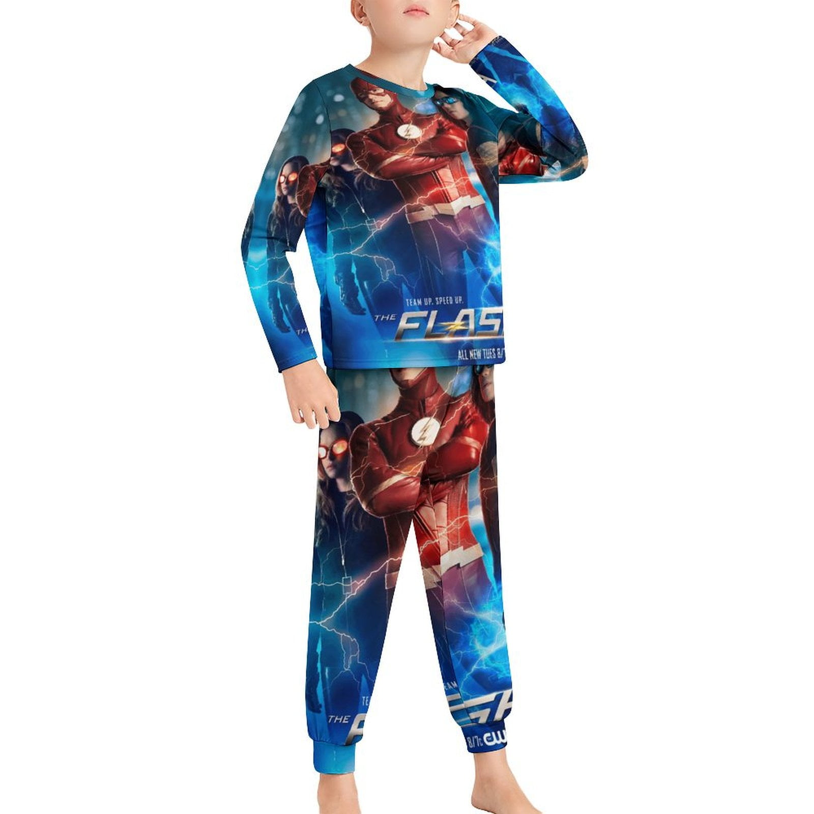 The Flash Ki-ds Pajamas 2 Piece Pjs Set Little Big Bo-ys Gi-rls ...