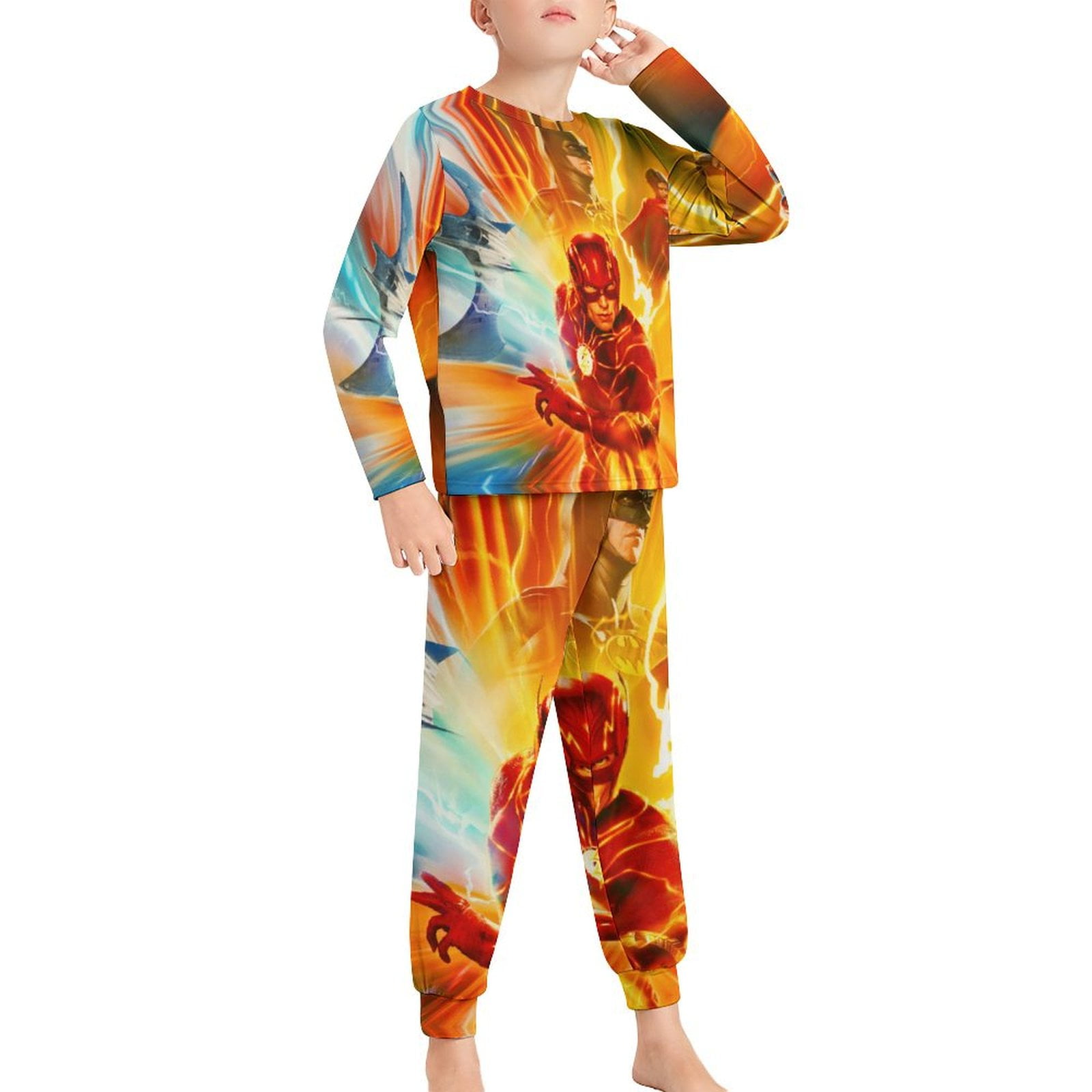 The Flash Ki-ds Pajamas 2 Piece Pjs Set Little Big Bo-ys Gi-rls ...