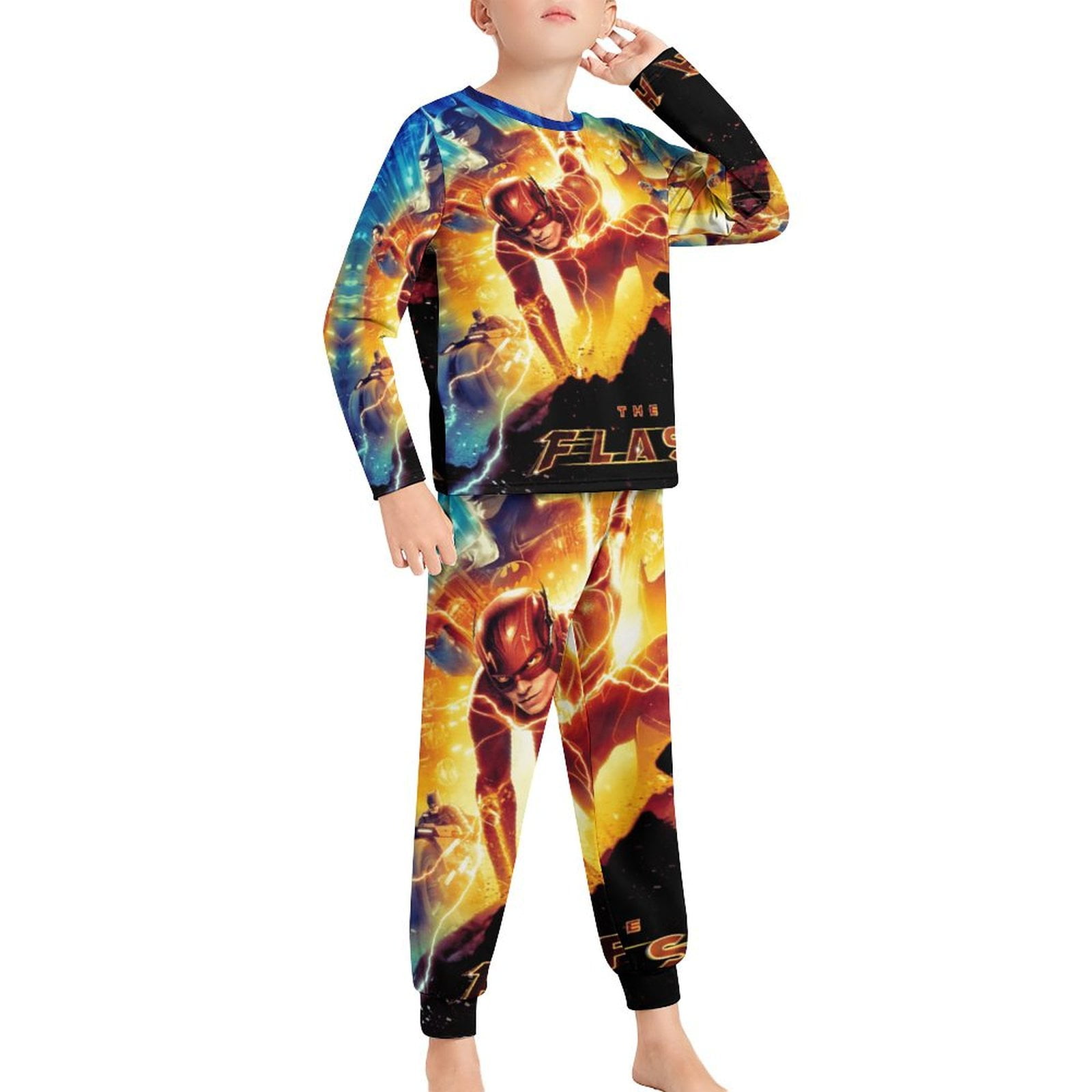 The Flash Ki-ds Pajamas 2 Piece Pjs Set Little Big Bo-ys Gi-rls ...