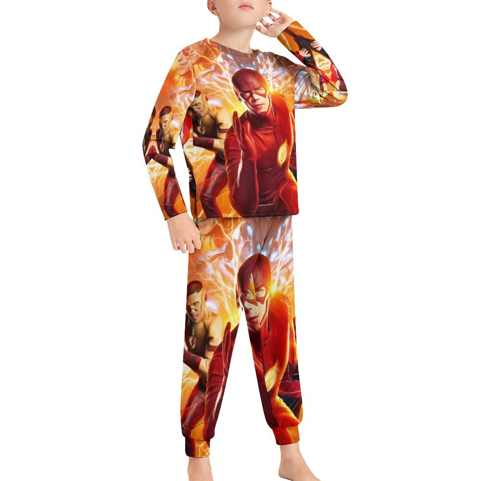 The Flash Ki-ds Pajamas 2 Piece Pjs Set Little Big Bo-ys Gi-rls ...