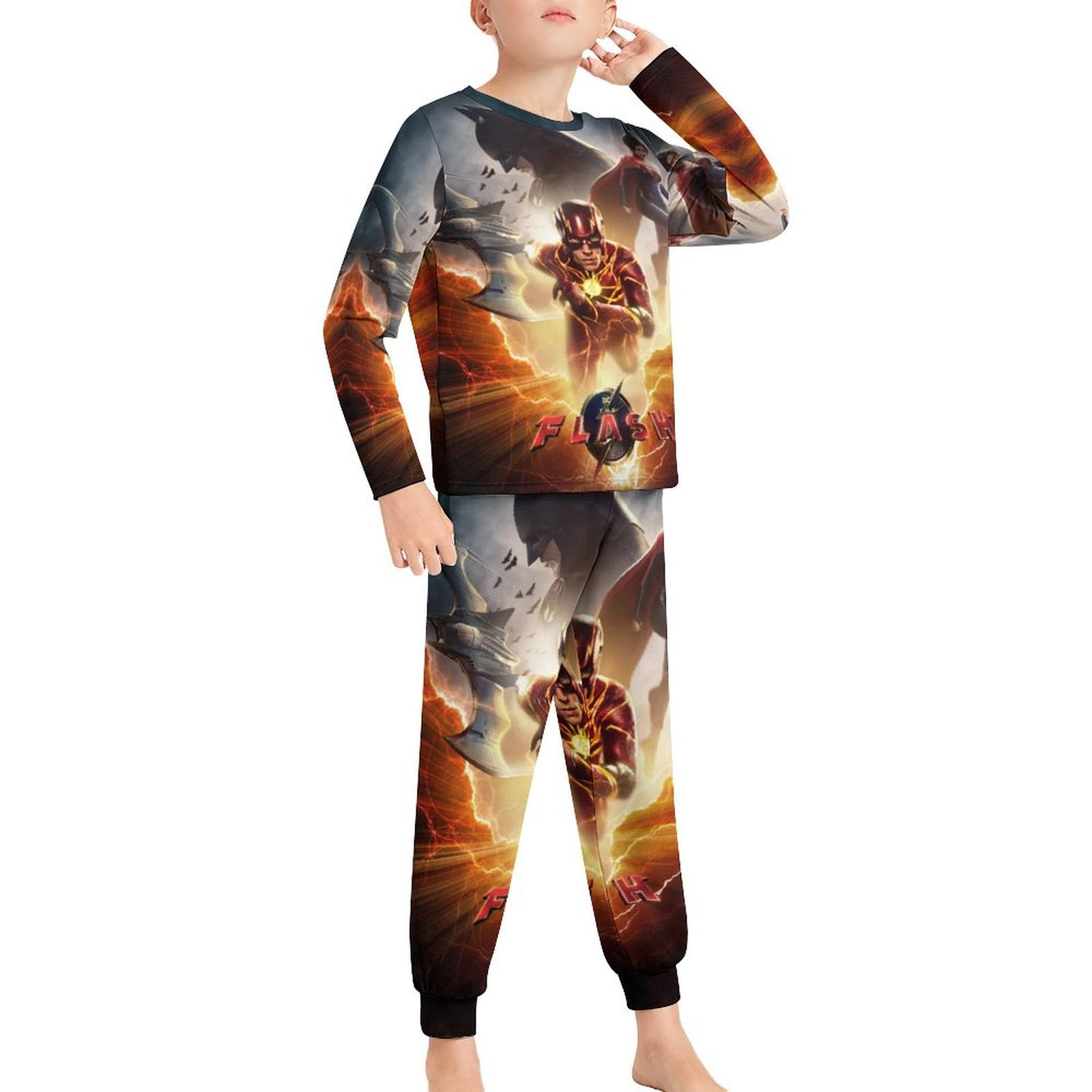 The Flash Ki-ds Pajamas 2 Piece Pjs Set Little Big Bo-ys Gi-rls ...