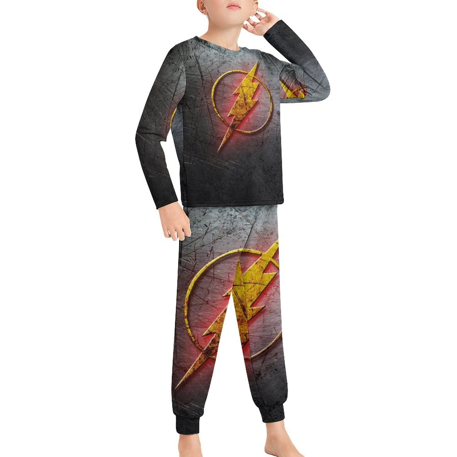 The Flash Ki-ds Pajamas 2 Piece Pjs Set Little Big Bo-ys Gi-rls ...