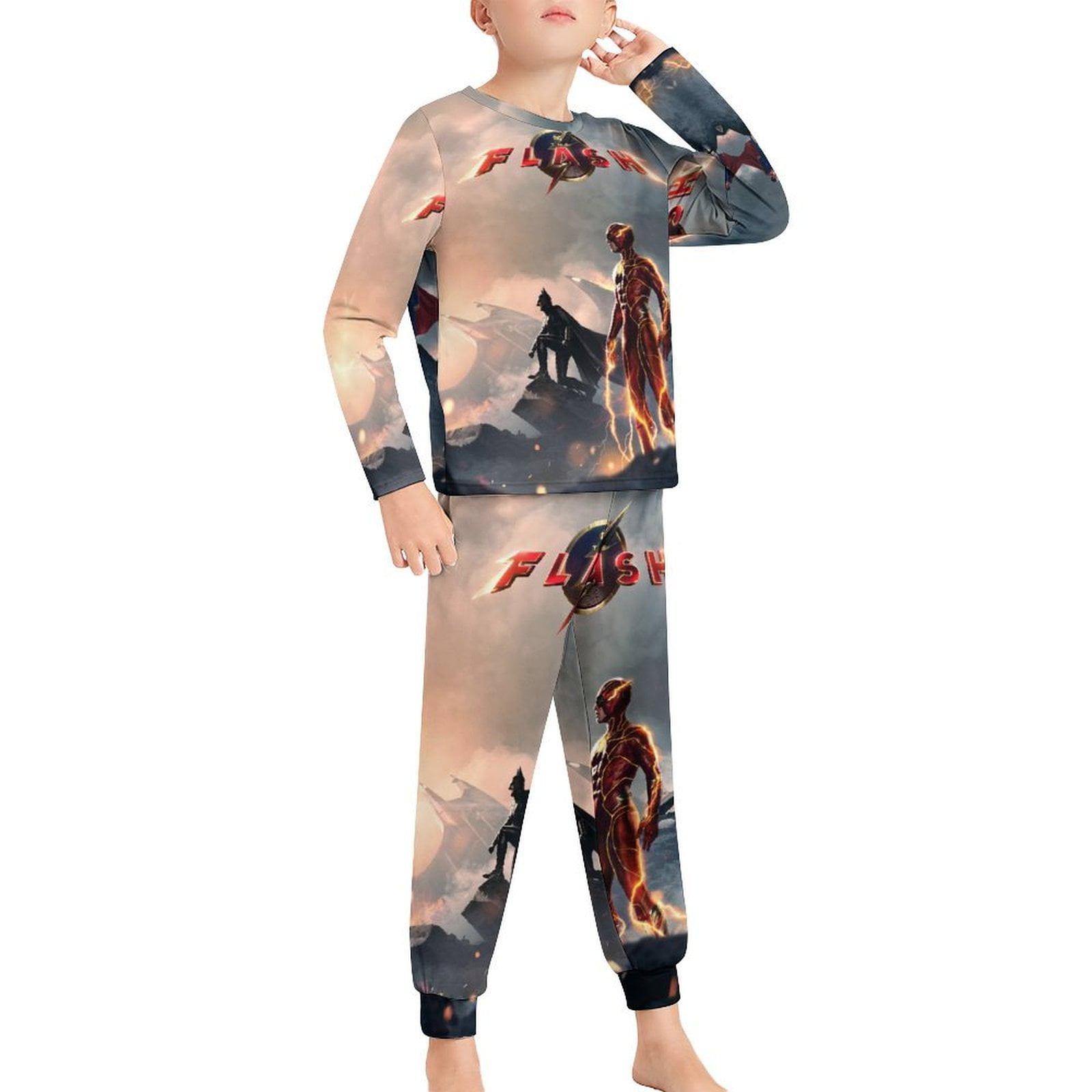 The Flash Ki-ds Pajamas 2 Piece Pjs Set Little Big Bo-ys Gi-rls ...