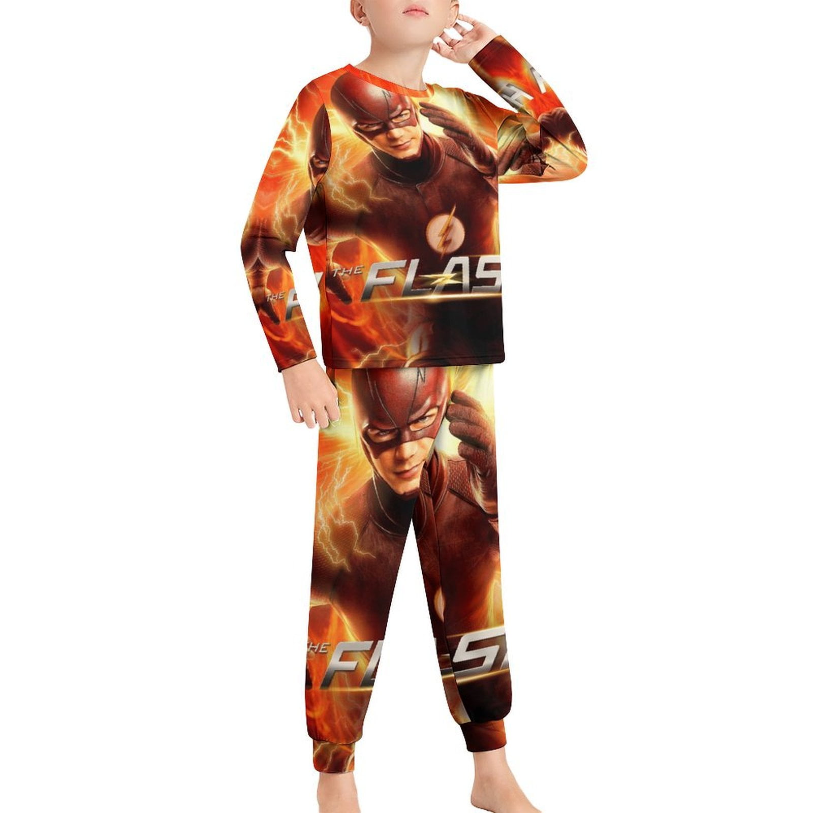 The Flash Ki-ds Pajamas 2 Piece Pjs Set Little Big Bo-ys Gi-rls ...