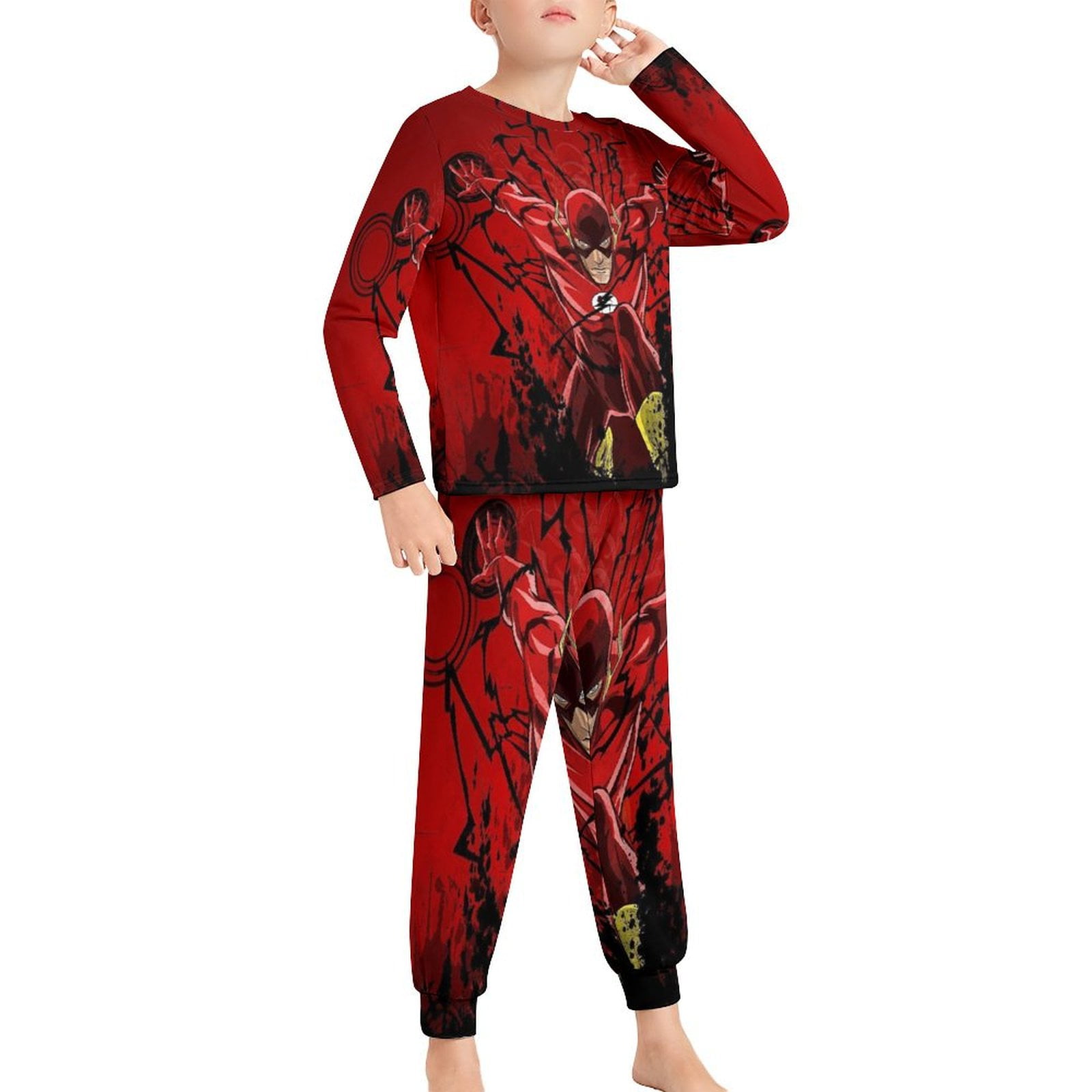 The Flash Ki-ds Pajamas 2 Piece Pjs Set Little Big Bo-ys Gi-rls ...