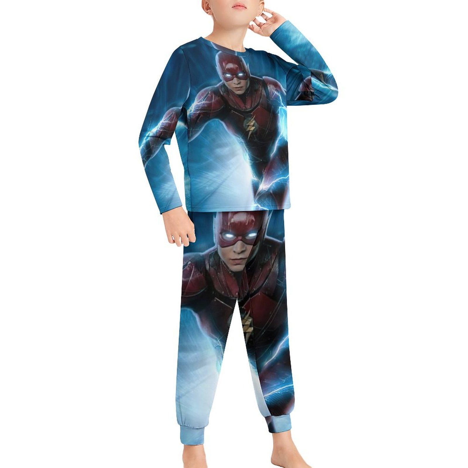 The Flash Ki-ds Pajamas 2 Piece Pjs Set Little Big Bo-ys Gi-rls ...