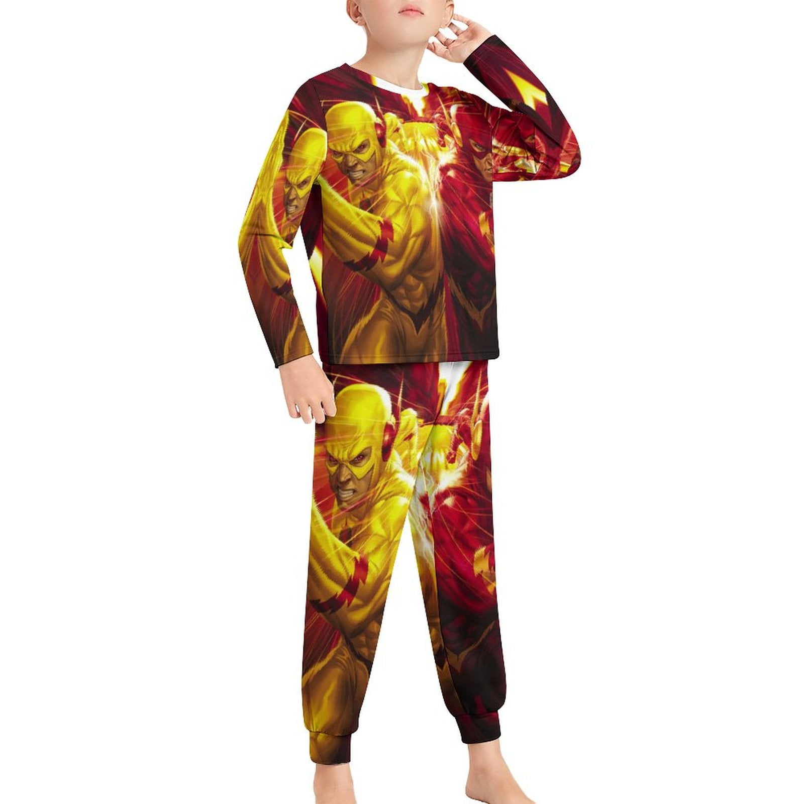 The Flash Ki-ds Pajamas 2 Piece Pjs Set Little Big Bo-ys Gi-rls ...