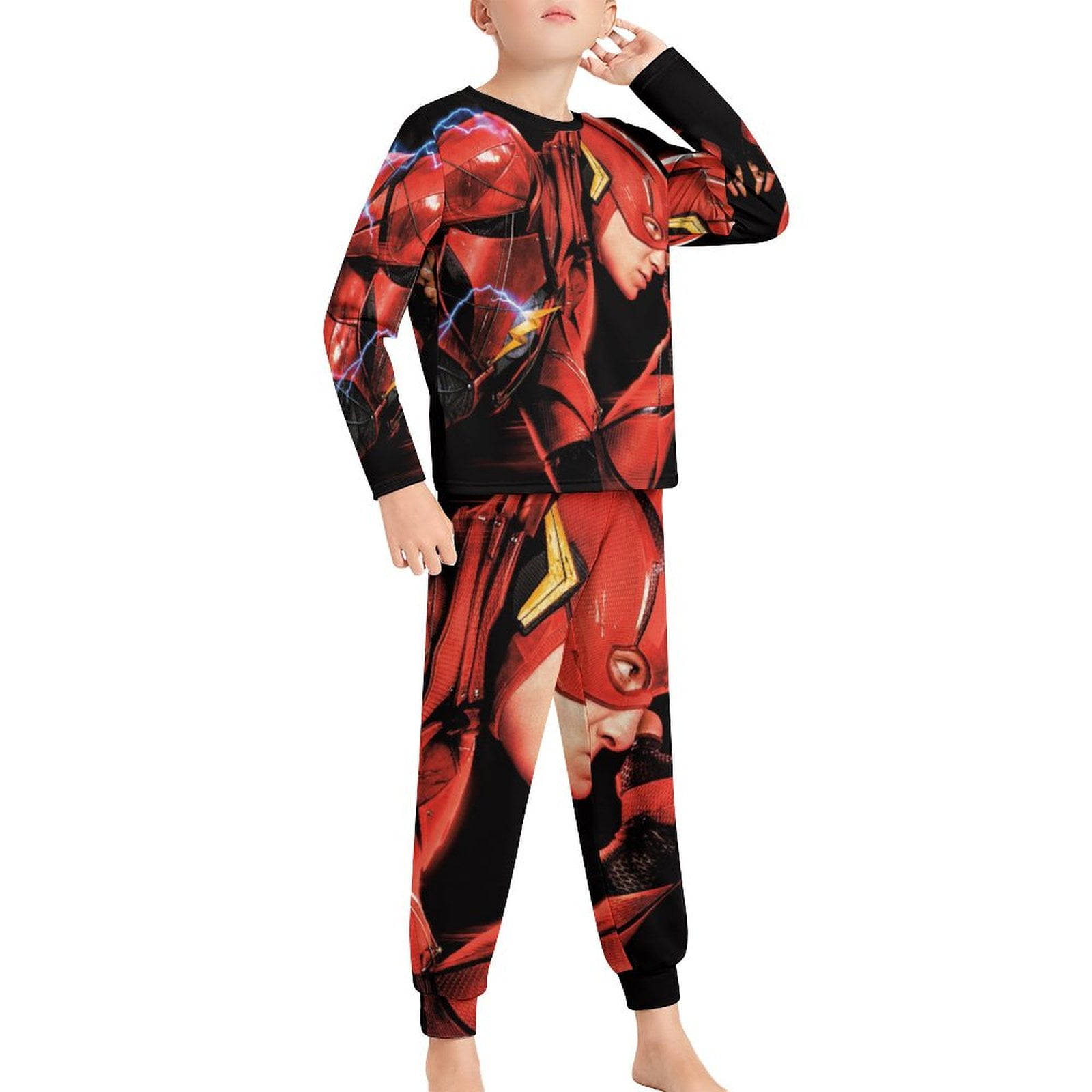 The Flash Ki-ds Pajamas 2 Piece Pjs Set Little Big Bo-ys Gi-rls ...