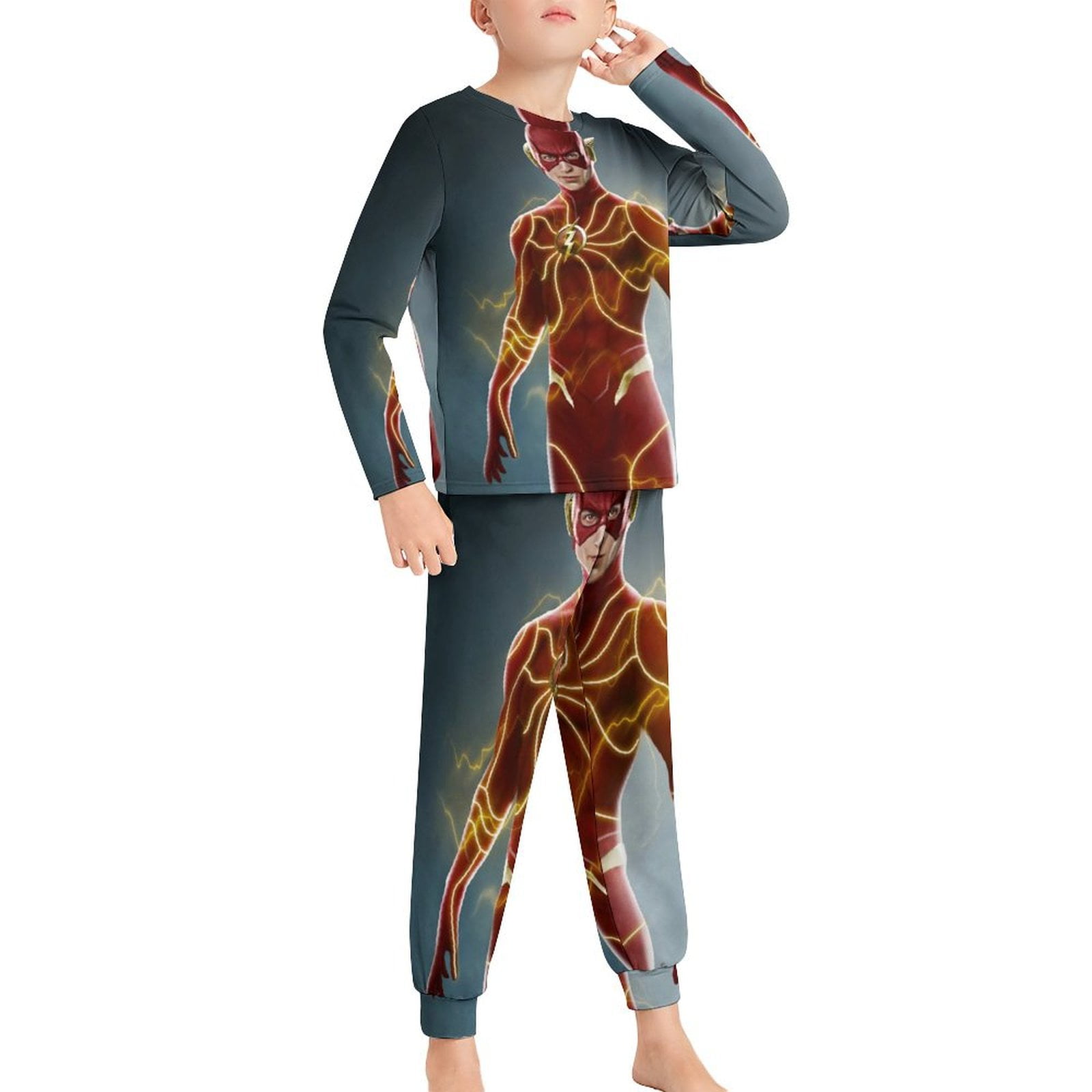 The Flash Ki-ds Pajamas 2 Piece Pjs Set Little Big Bo-ys Gi-rls ...