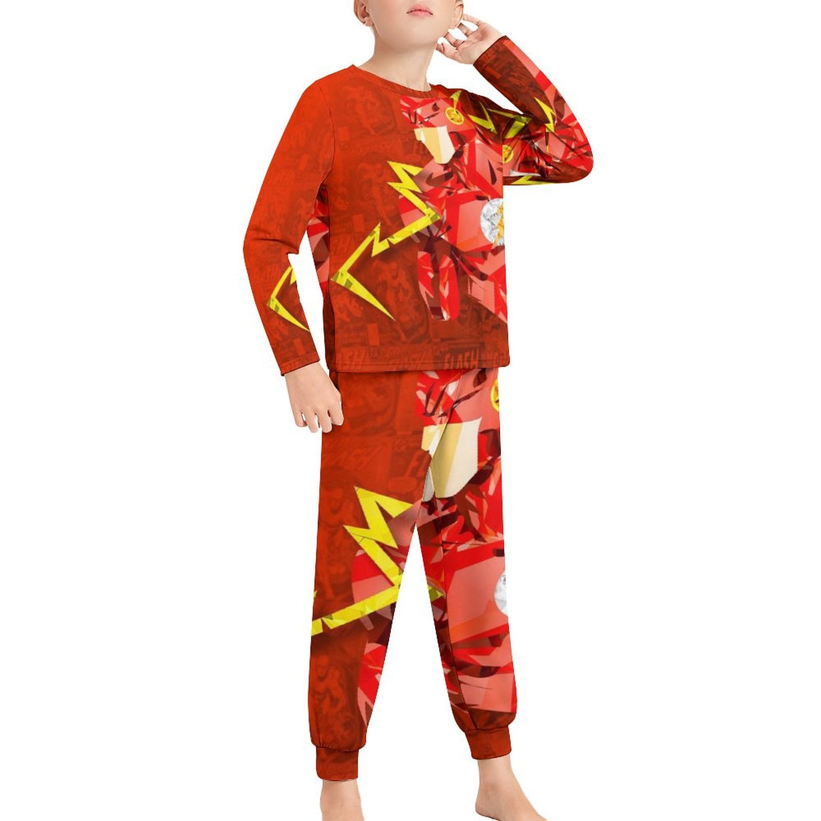 The Flash Ki-ds Pajamas 2 Piece Pjs Set Little Big Bo-ys Gi-rls ...