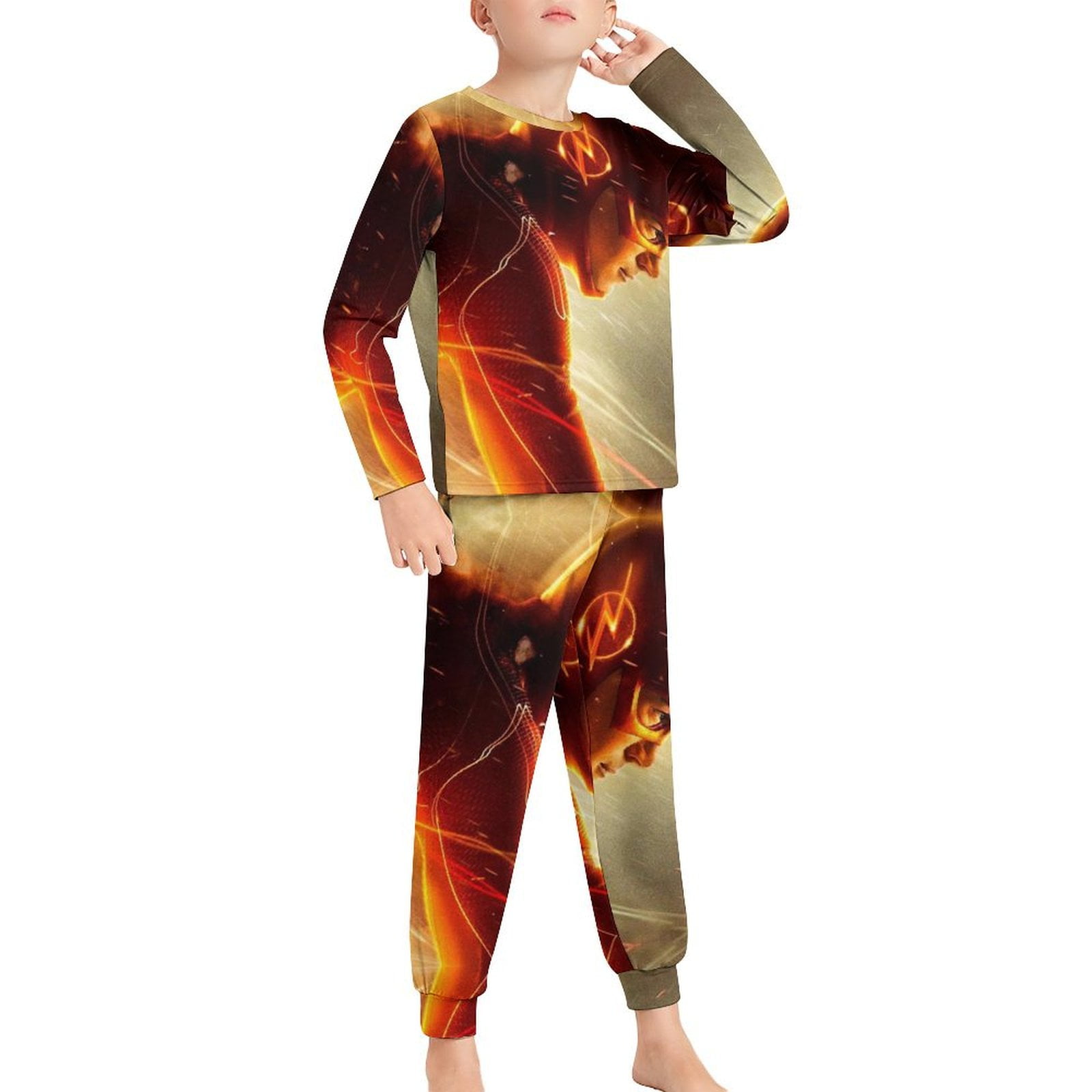 The Flash Ki-ds Pajamas 2 Piece Pjs Set Little Big Bo-ys Gi-rls ...