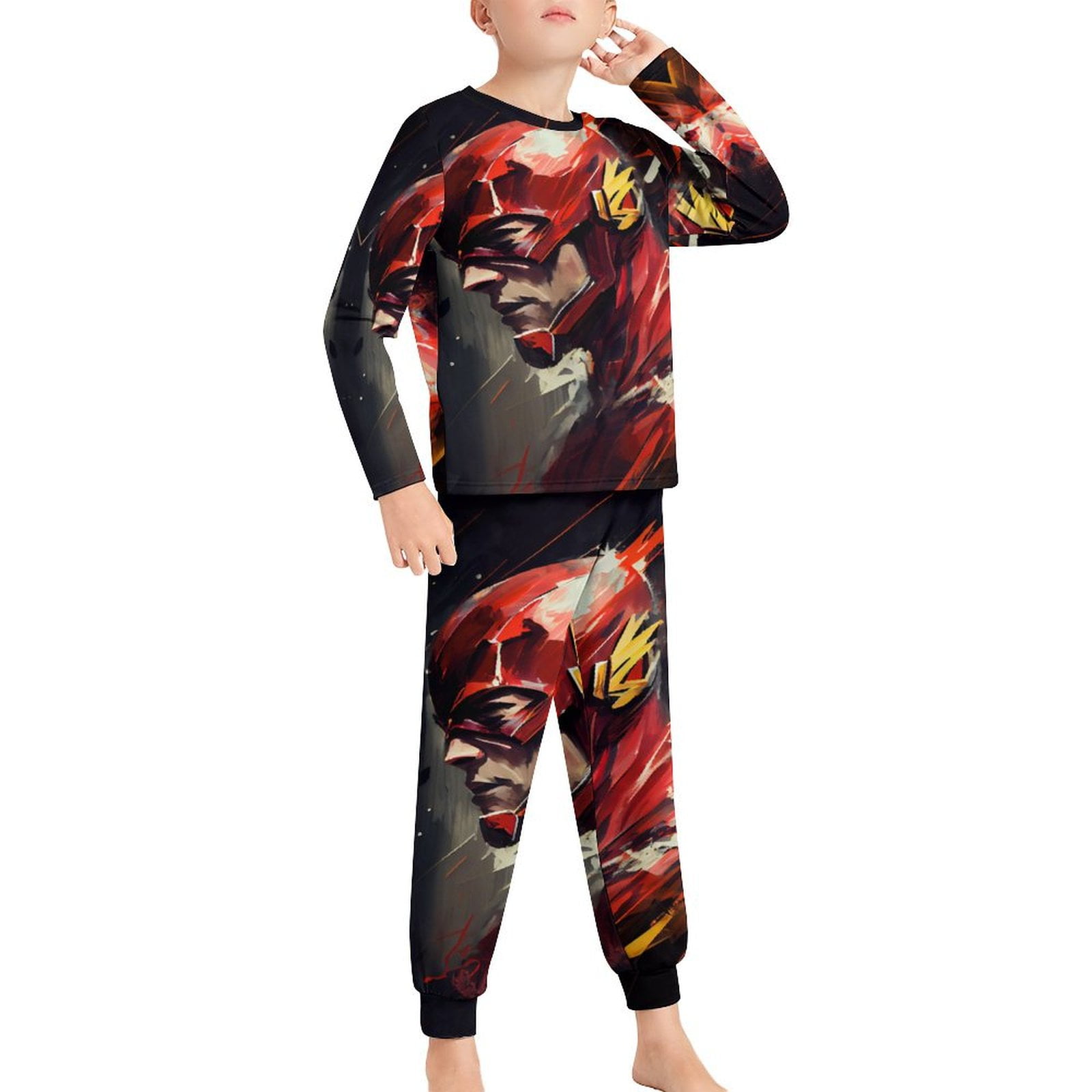 The Flash Ki-ds Pajamas 2 Piece Pjs Set Little Big Bo-ys Gi-rls ...