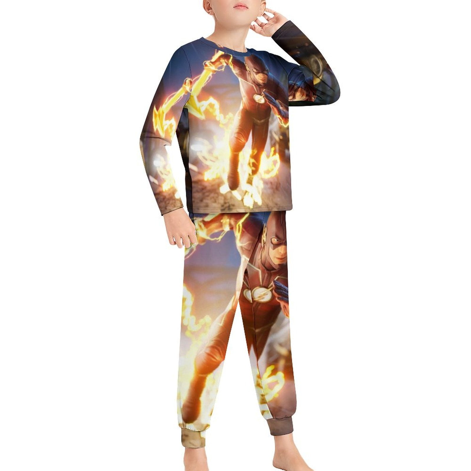 The Flash Ki-ds Pajamas 2 Piece Pjs Set Little Big Bo-ys Gi-rls ...