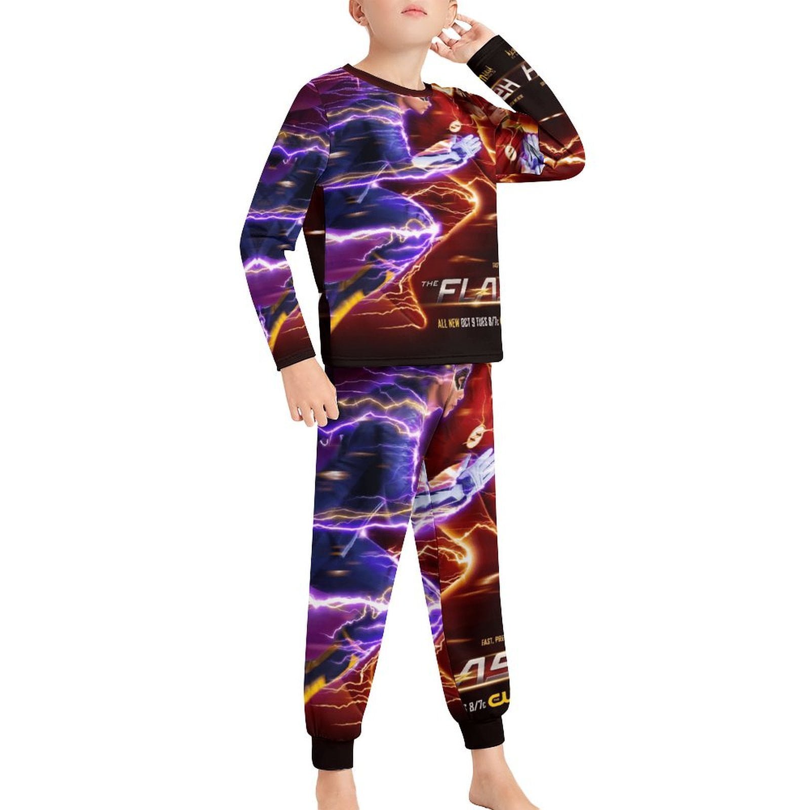 The Flash Ki-ds Pajamas 2 Piece Pjs Set Little Big Bo-ys Gi-rls ...