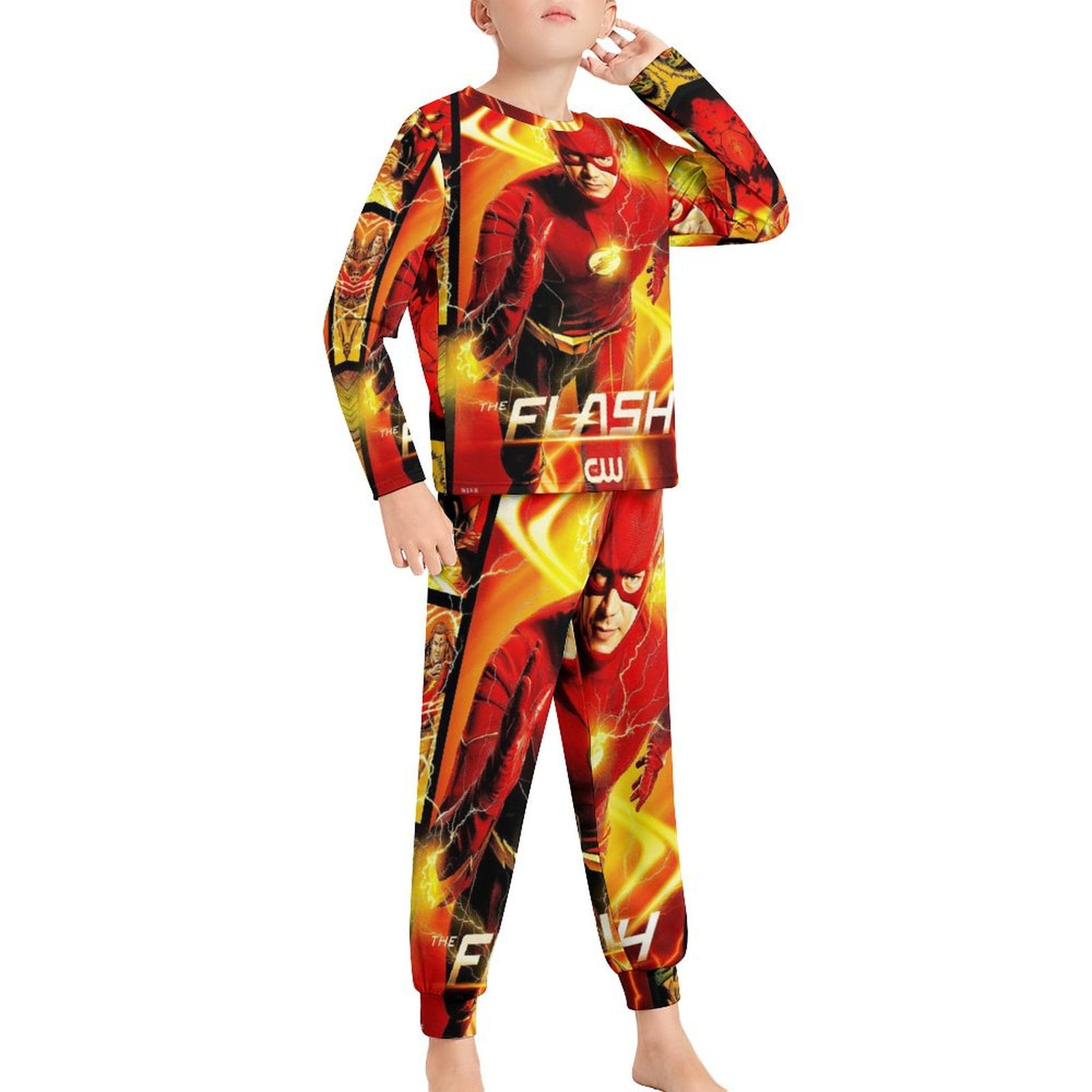 The Flash Ki-ds Pajamas 2 Piece Pjs Set Little Big Bo-ys Gi-rls ...