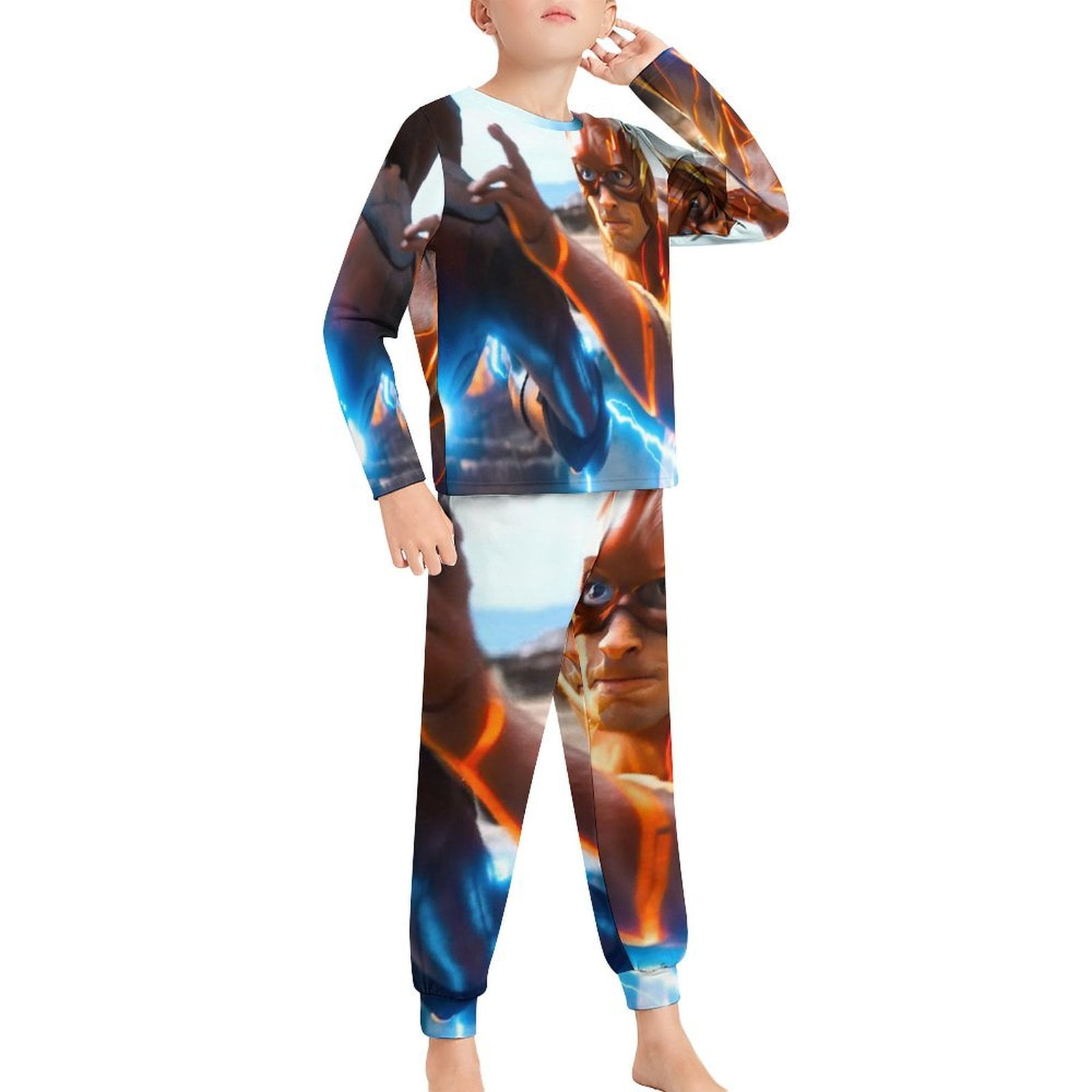 The Flash Ki-ds Pajamas 2 Piece Pjs Set Little Big Bo-ys Gi-rls ...