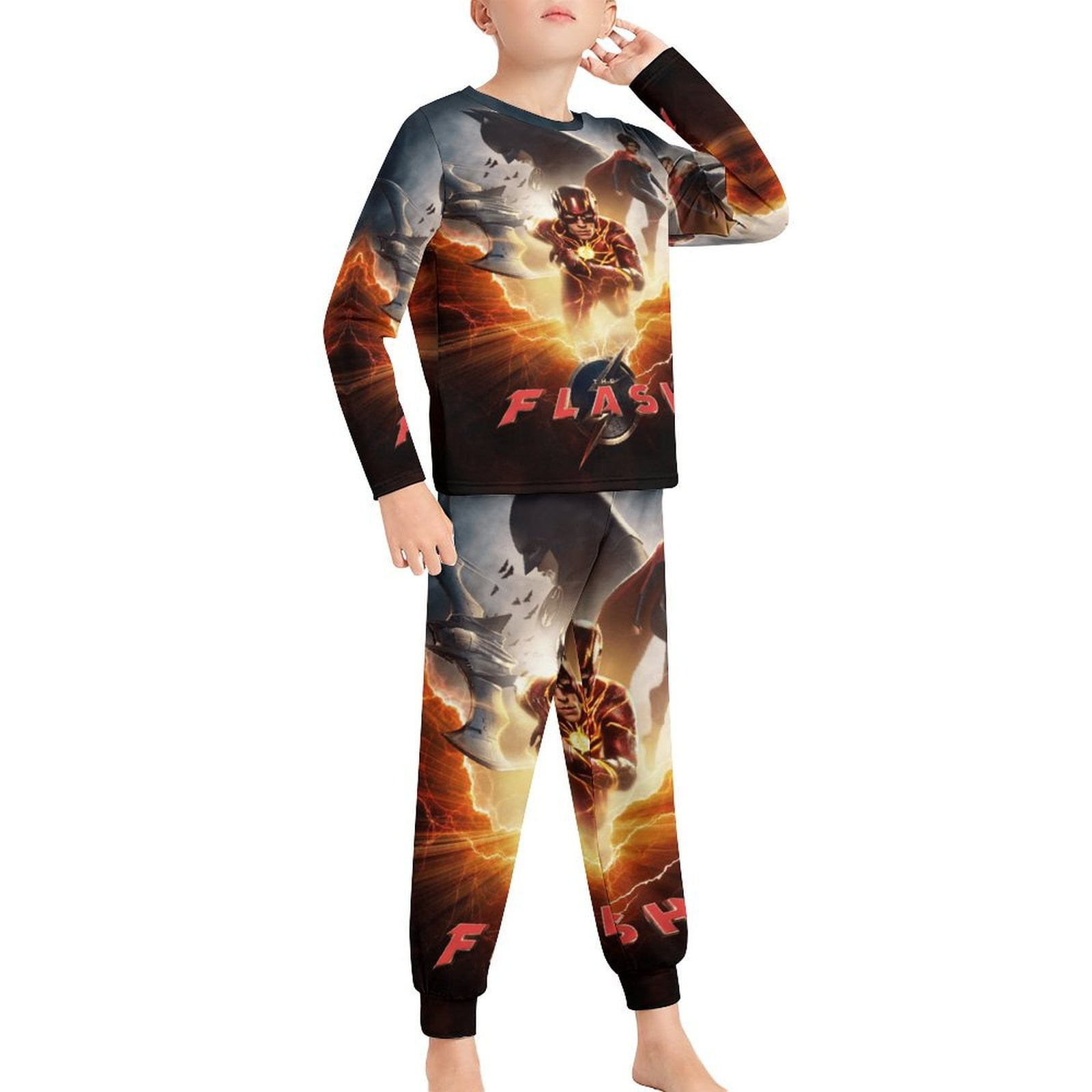 The Flash Ki-ds Pajamas 2 Piece Pjs Set Little Big Bo-ys Gi-rls ...