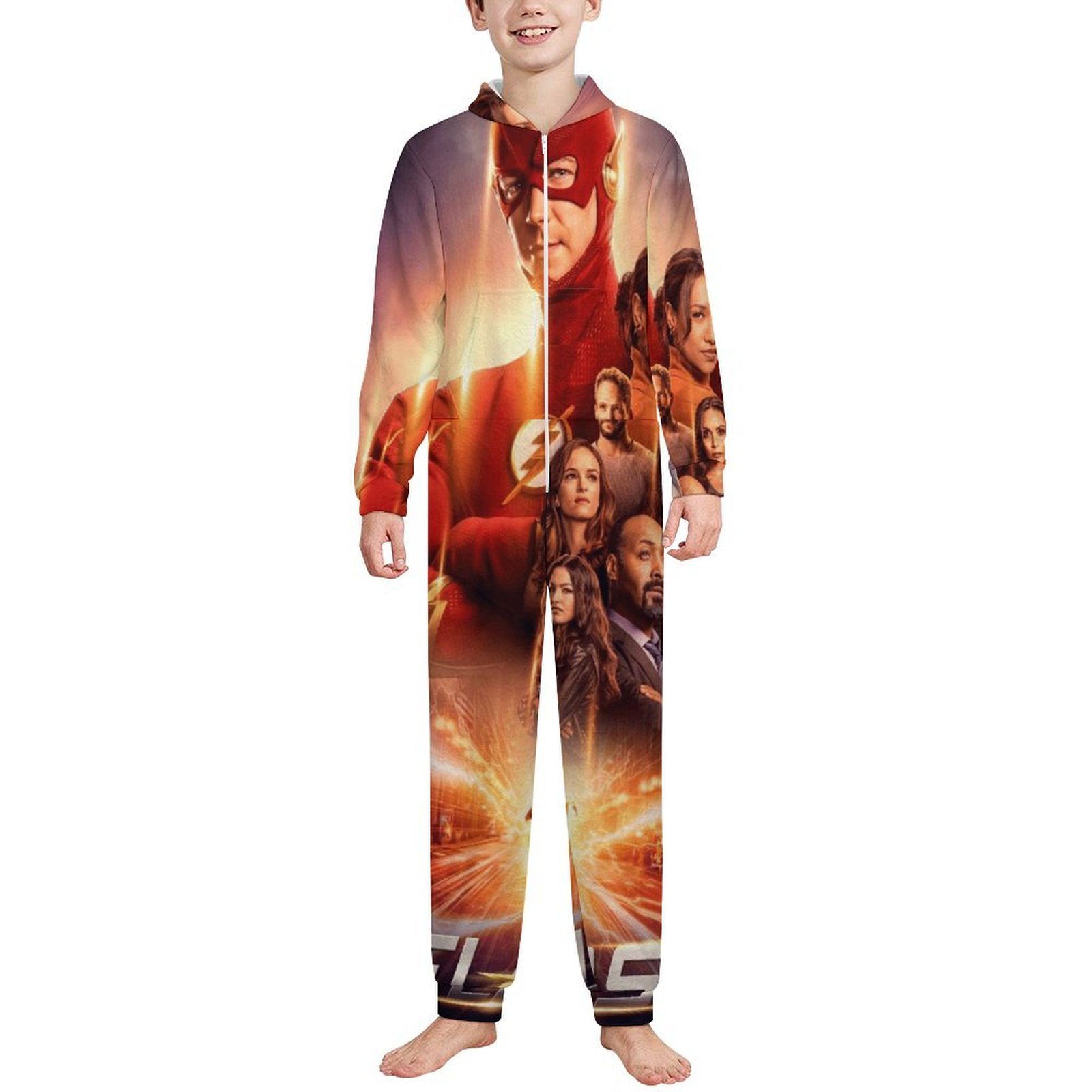 The Flash Kids Hooded Union Suit Pajama Onesie Blanket Sleeper for Boys ...