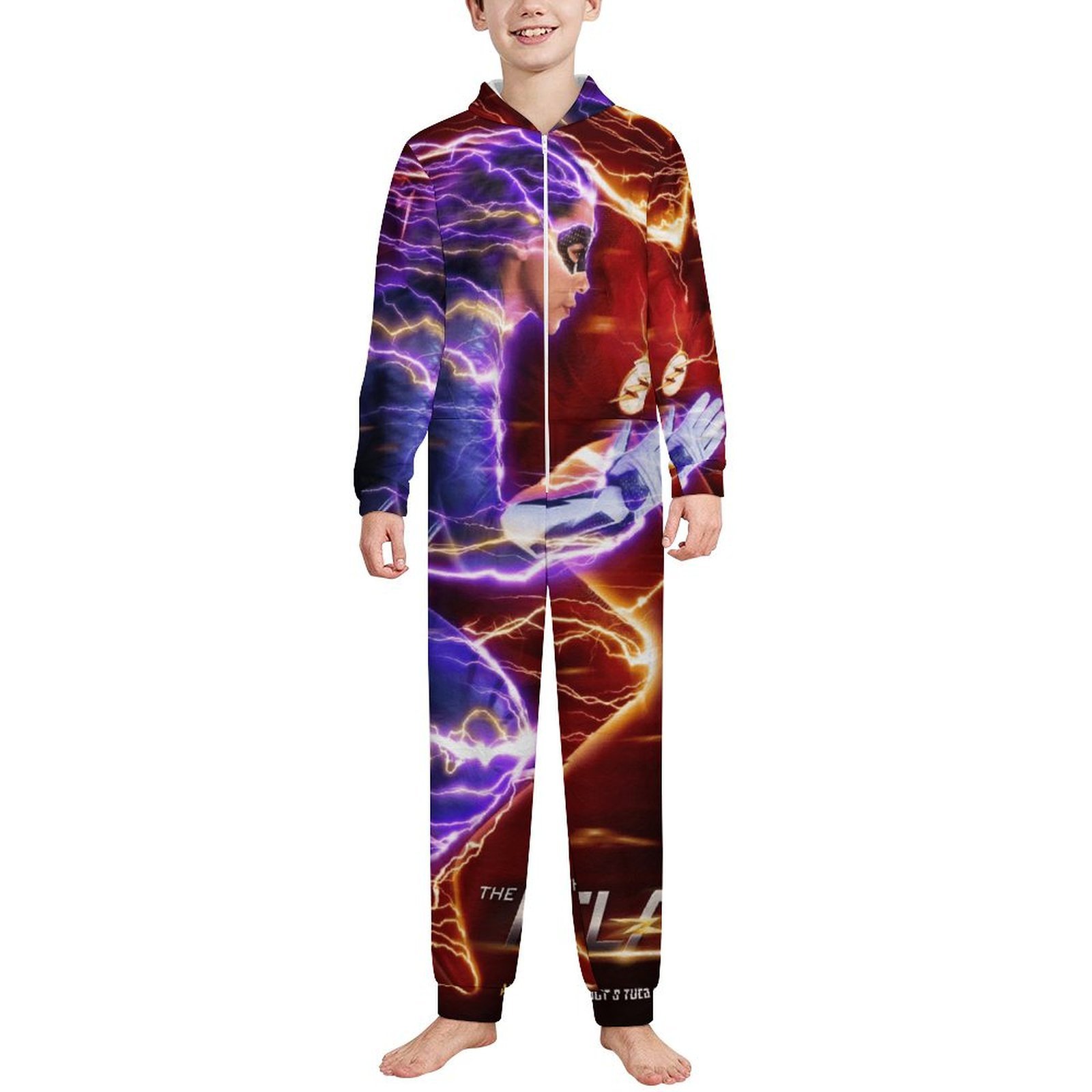 The Flash Kids Hooded Union Suit Pajama Onesie Blanket Sleeper for Boys ...