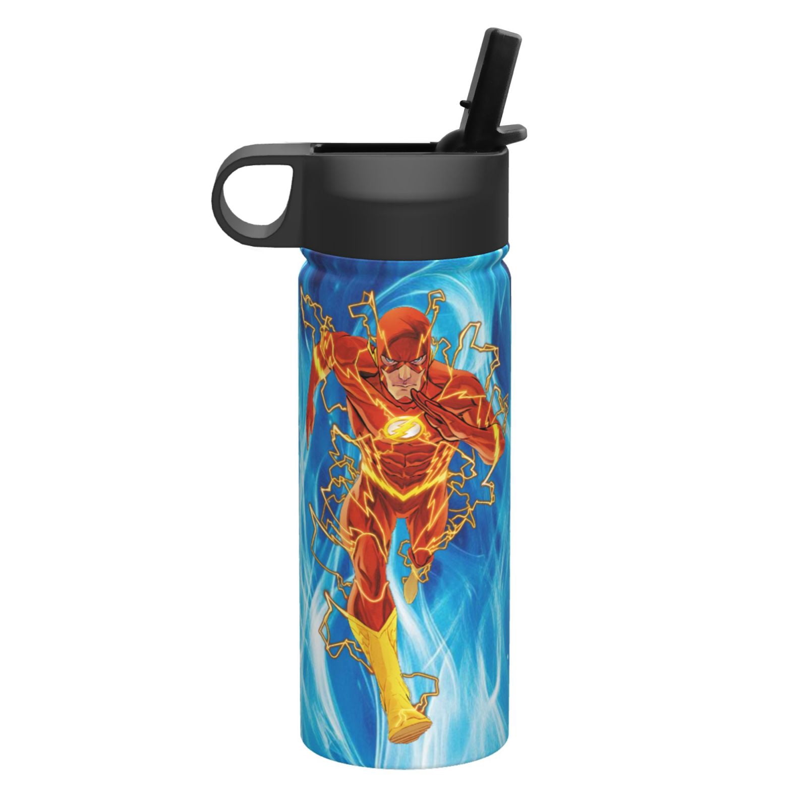 The Flash Kids Insulated Water Bottle With Straw - 18 Oz Stainless ...