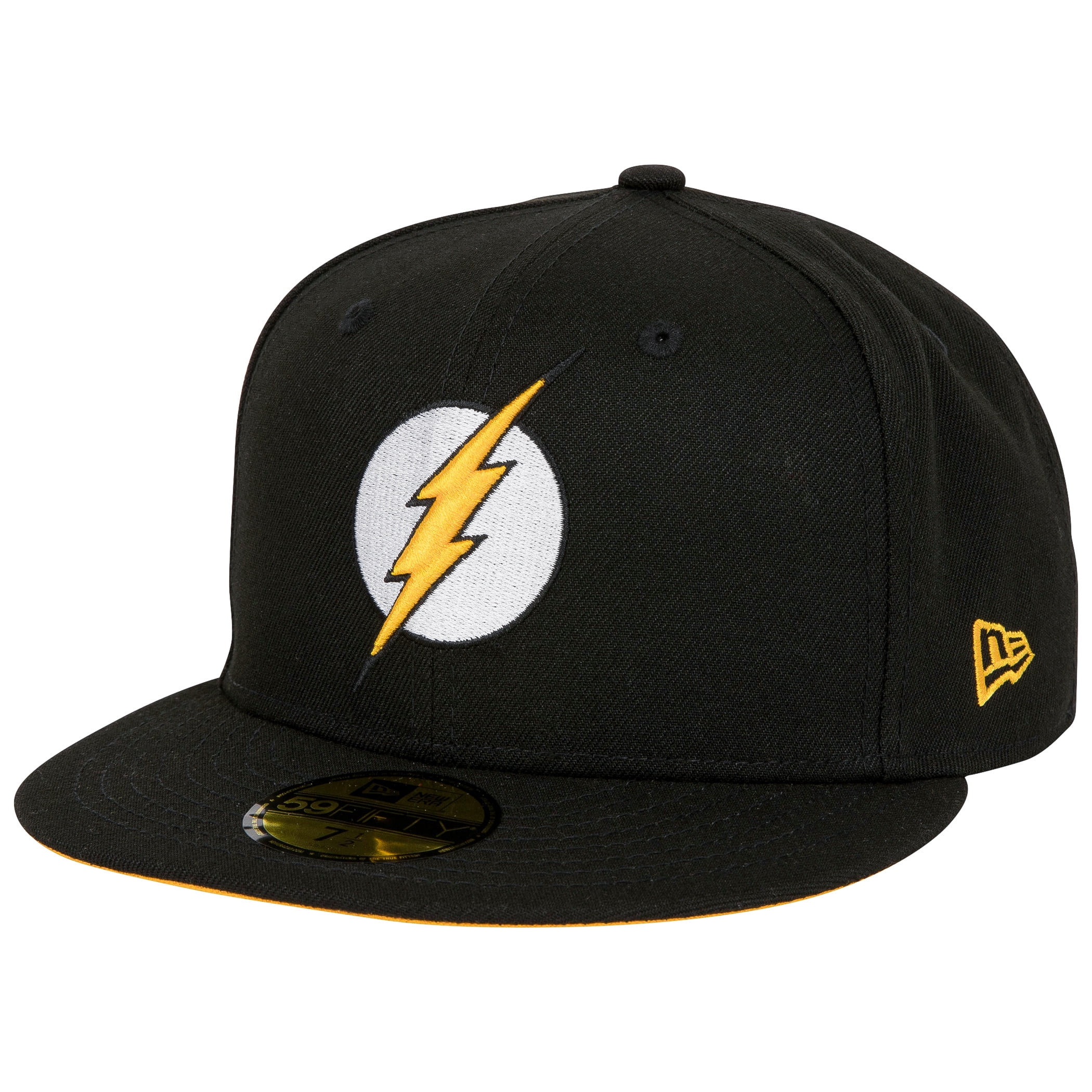 The Flash Logo DC Comics Black Colorway New Era 59Fifty Fitted Hat-7 3/ ...