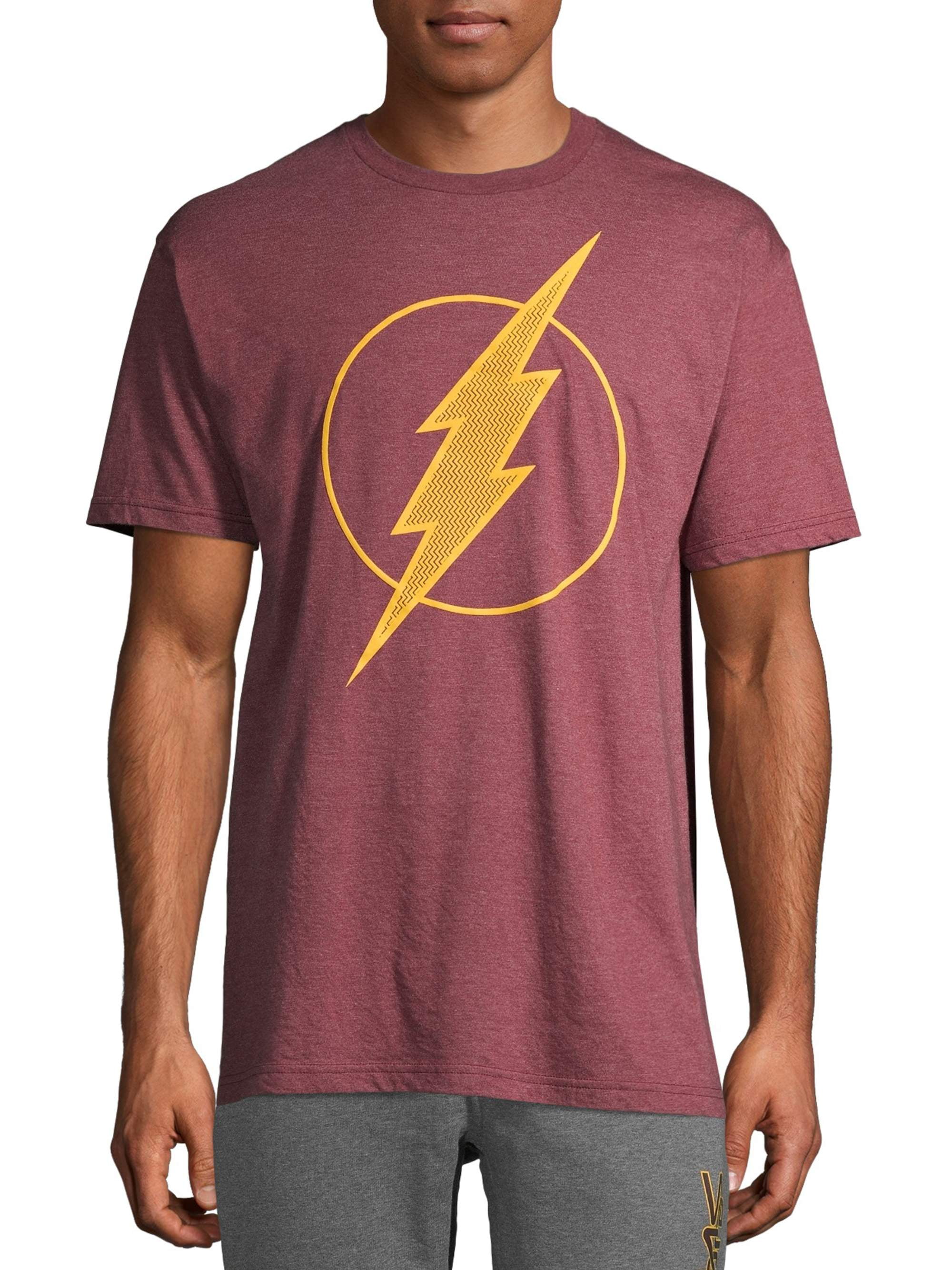 The Flash Men's Lightning Strikes Short Sleeve Crew Neck Classic Logo ...