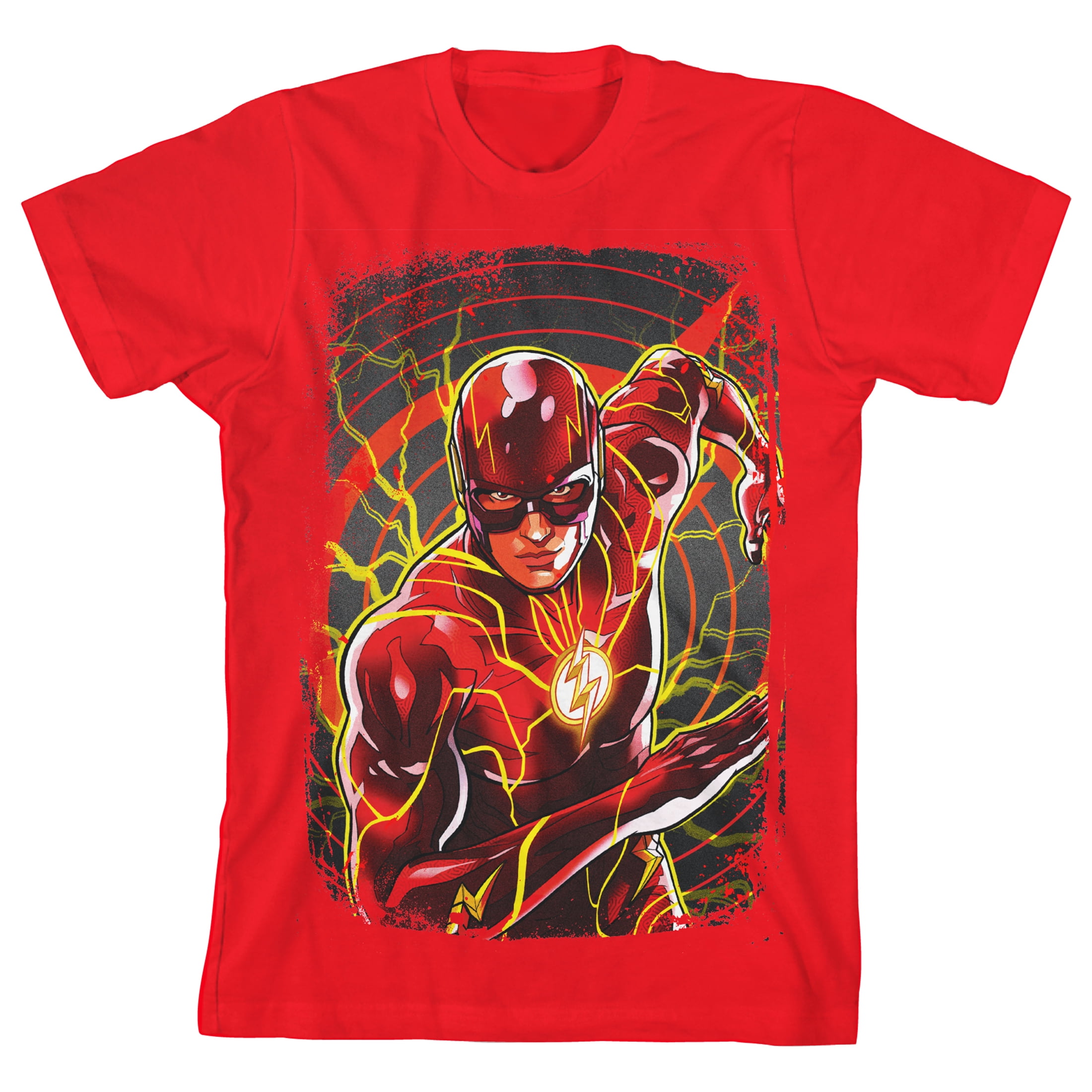 The Flash Movie Distressed Edges Character Key Art Crew Neck Short ...