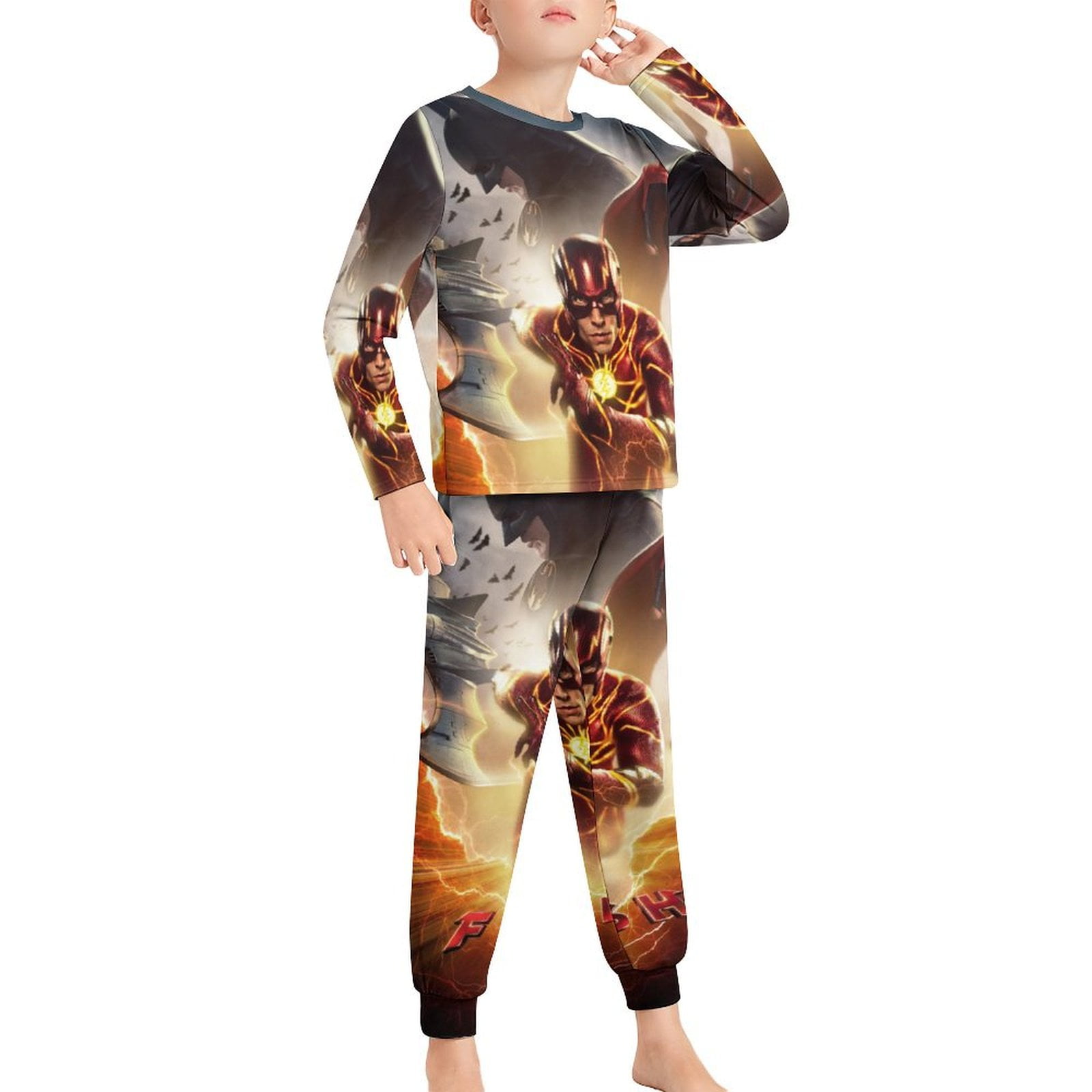 The Flash Pajamas 2 Piece Pjs Set Sleepwear - Walmart.com