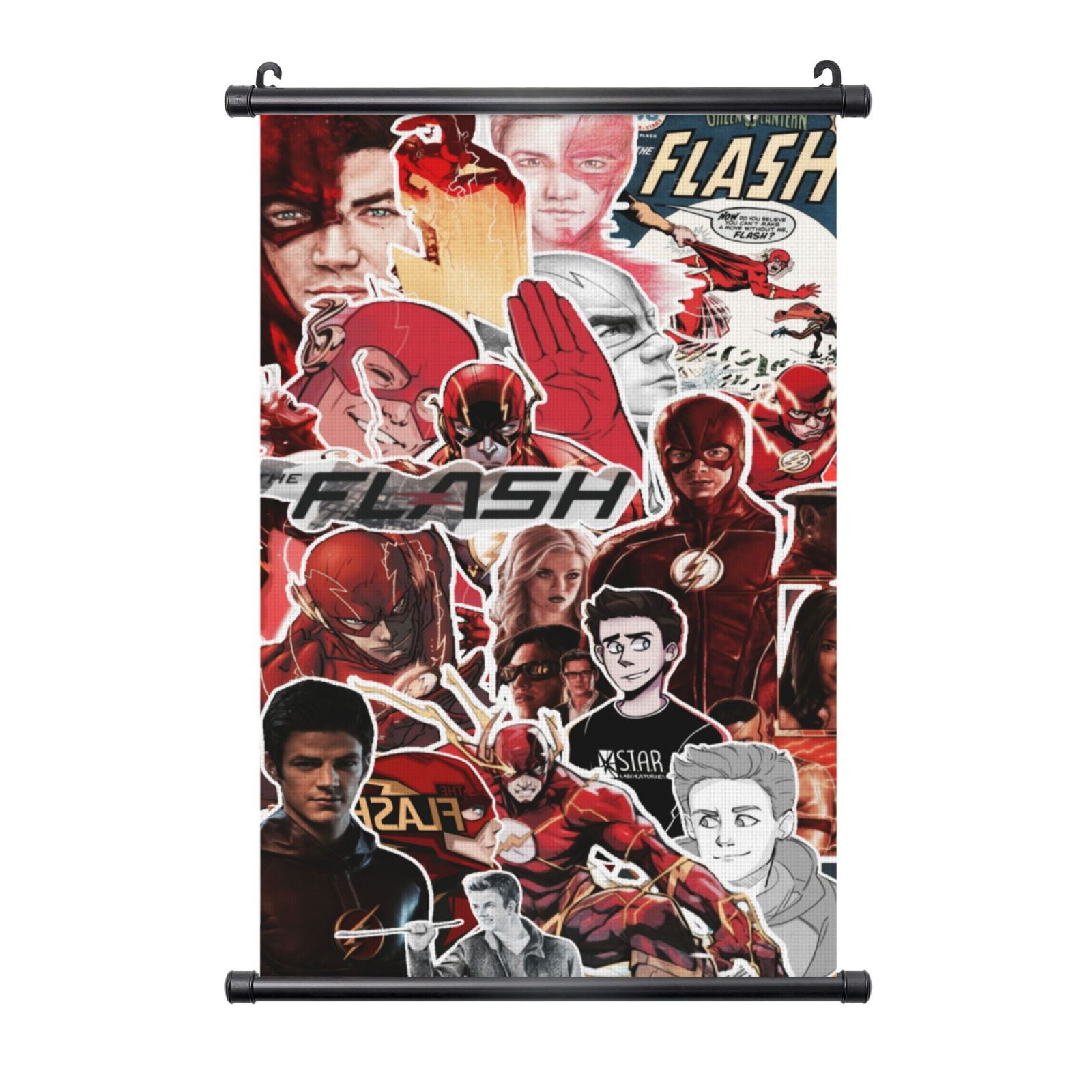 The Flash Posters Wall Hanging Black Plastic Shaft Poster Home Decor ...