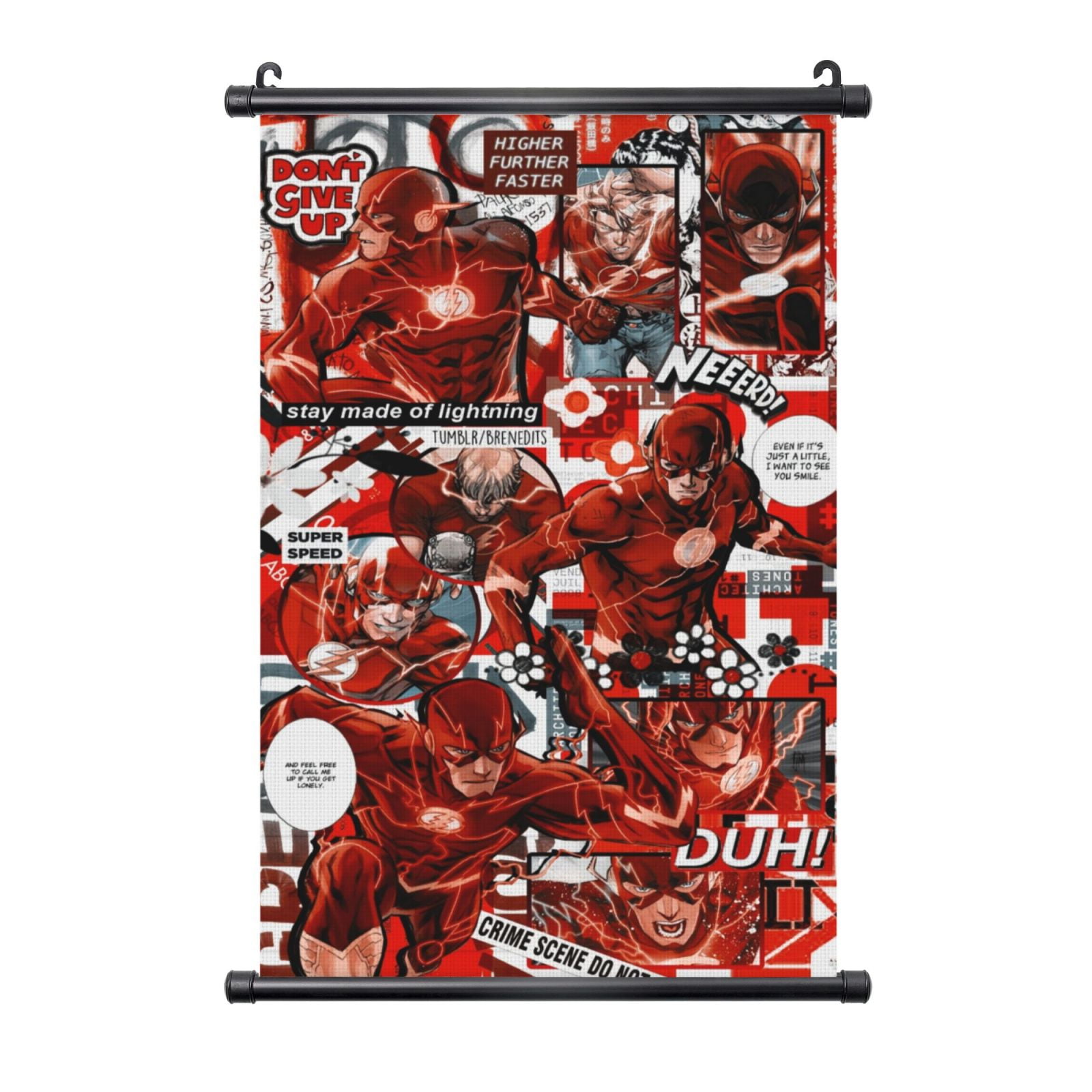 The Flash Posters Wall Hanging Black Plastic Shaft Poster Home Decor ...