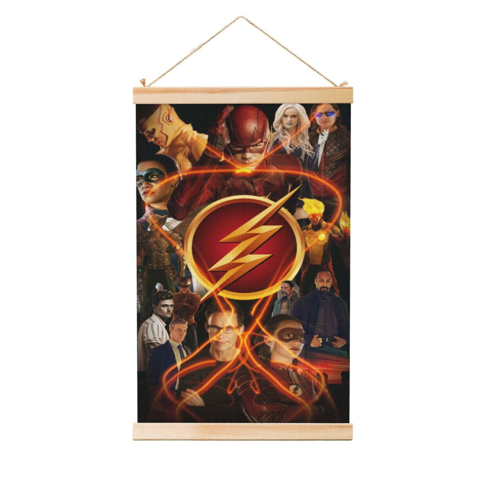 The Flash Posters Wall Hanging Wooden Shaft Poster Wall Art Aesthetic ...