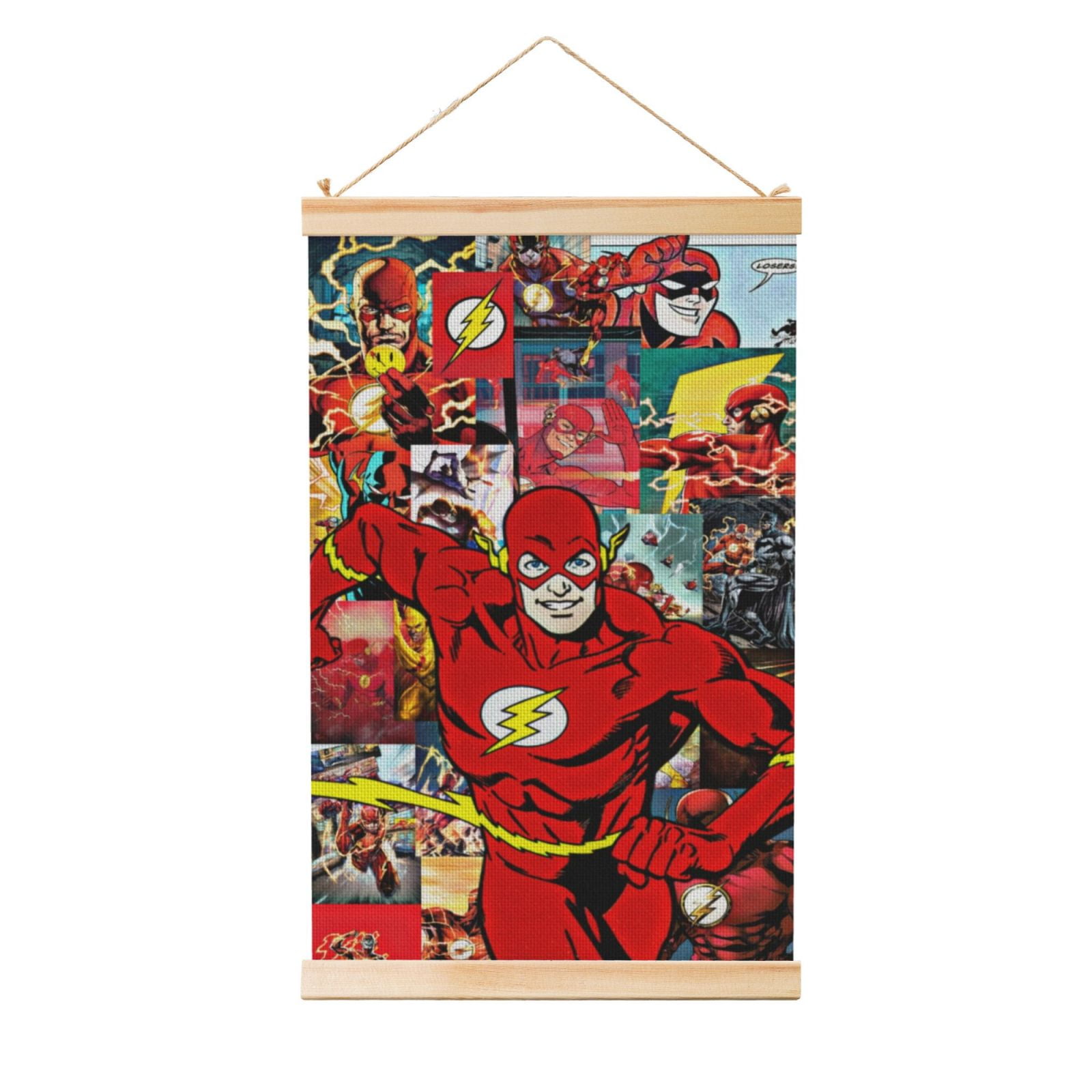 The Flash Posters Wall Hanging Wooden Shaft Poster Wall Art Aesthetic ...