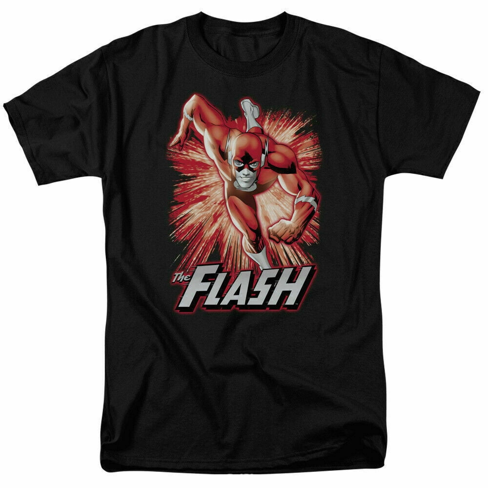 The Flash Red and Gray Logo T Shirt Licensed Comic Book Tee Black ...