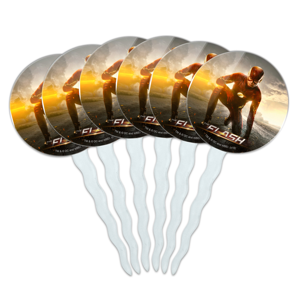 The Flash TV Series Flash Kneeling Cupcake Picks Toppers Decoration Set ...