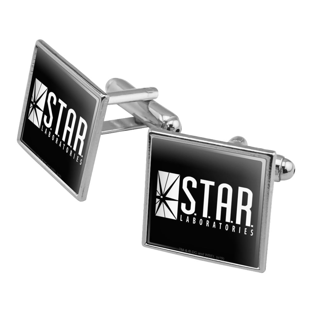 The Flash TV Series STAR Labs Logo Square Cufflink Set - Silver or Gold ...