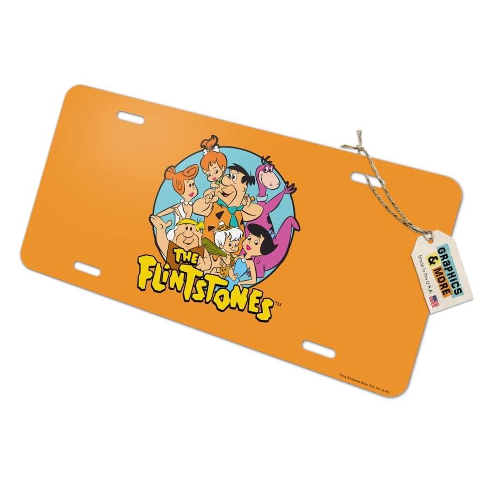 The Flintstones Group Novelty Metal Vanity Tag License Plate - Walmart.com