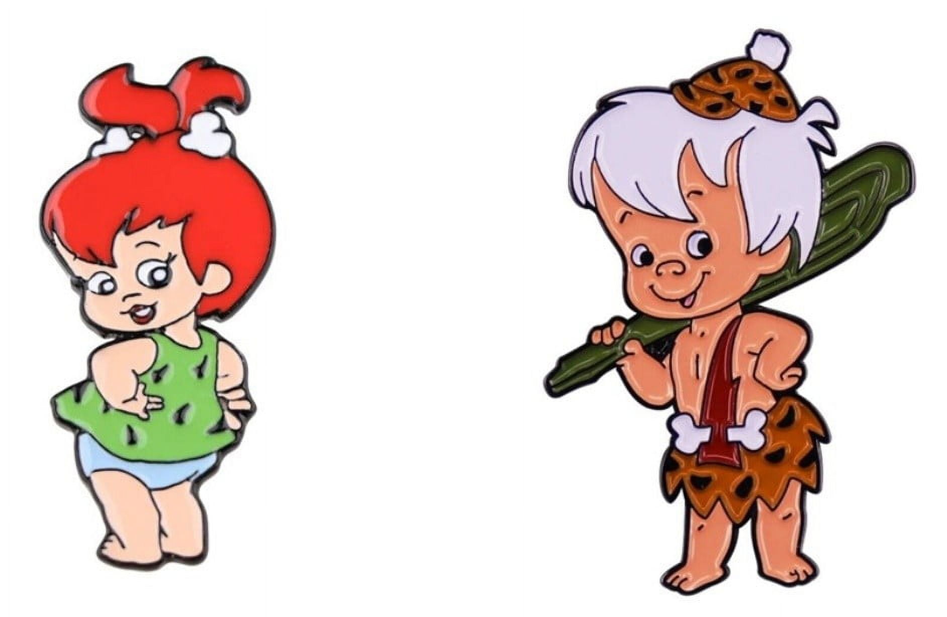The Flintstones Pebbles And Bam Bam 1.25 Inches Tall Enamel Metal Pin ...
