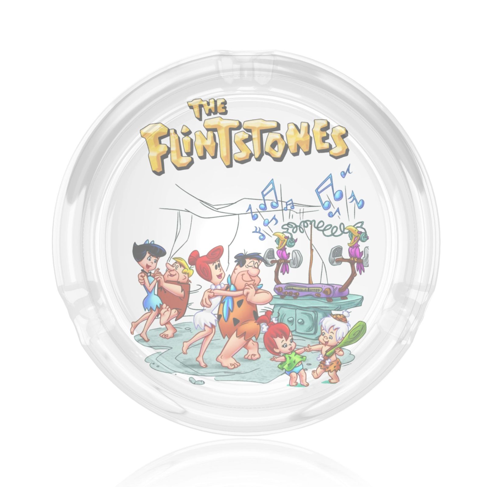 The Flintstones Round Glass Ashtray 3d Printing For Indoor And Outdoor ...
