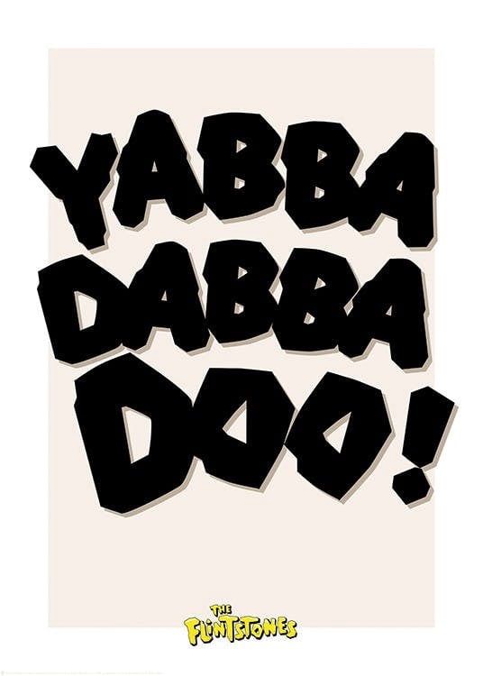 The Flintstones™ Yabba Dabba Doo Print Wall Art, Modern Wall Decor For ...