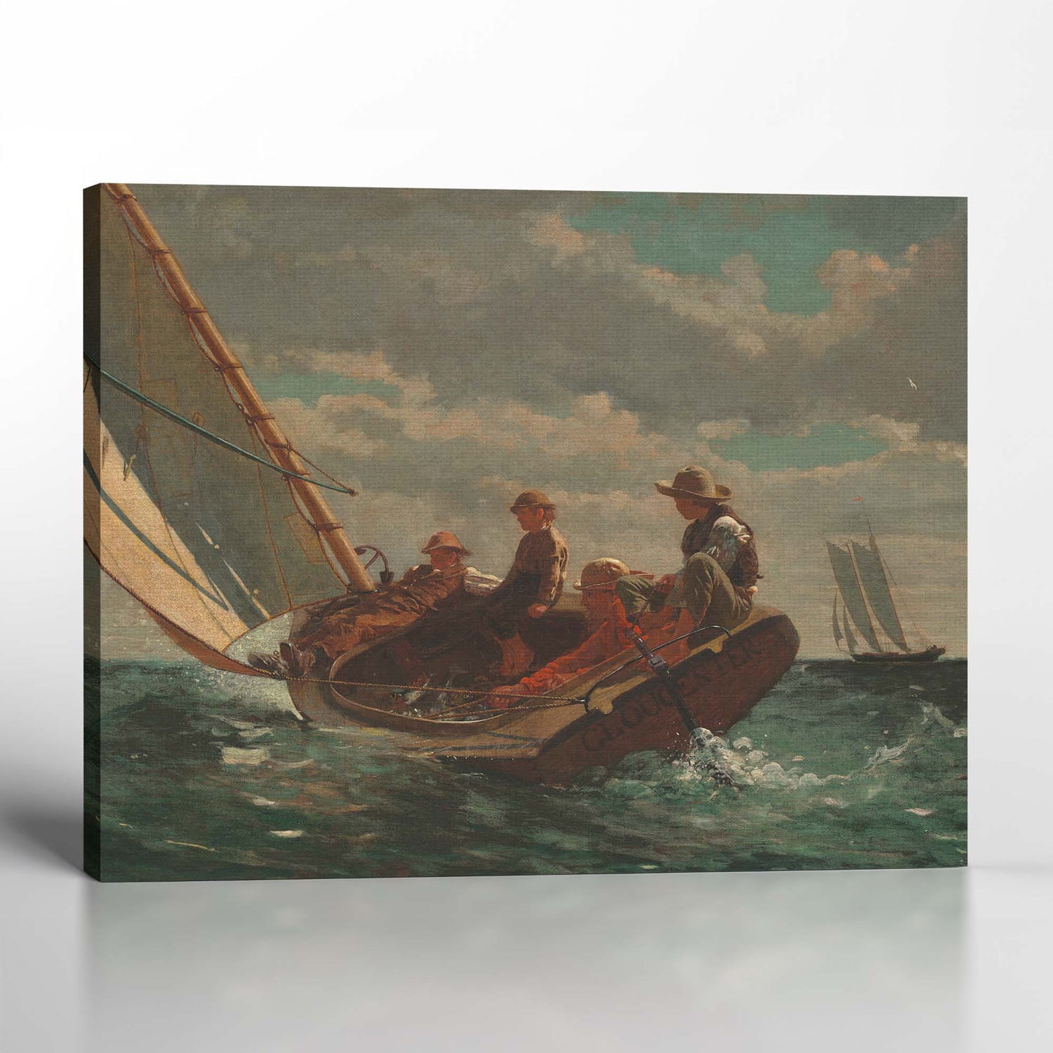 The Flirt by Winslow Homer, Breezing Up Canvas Print, Winslow Homer ...