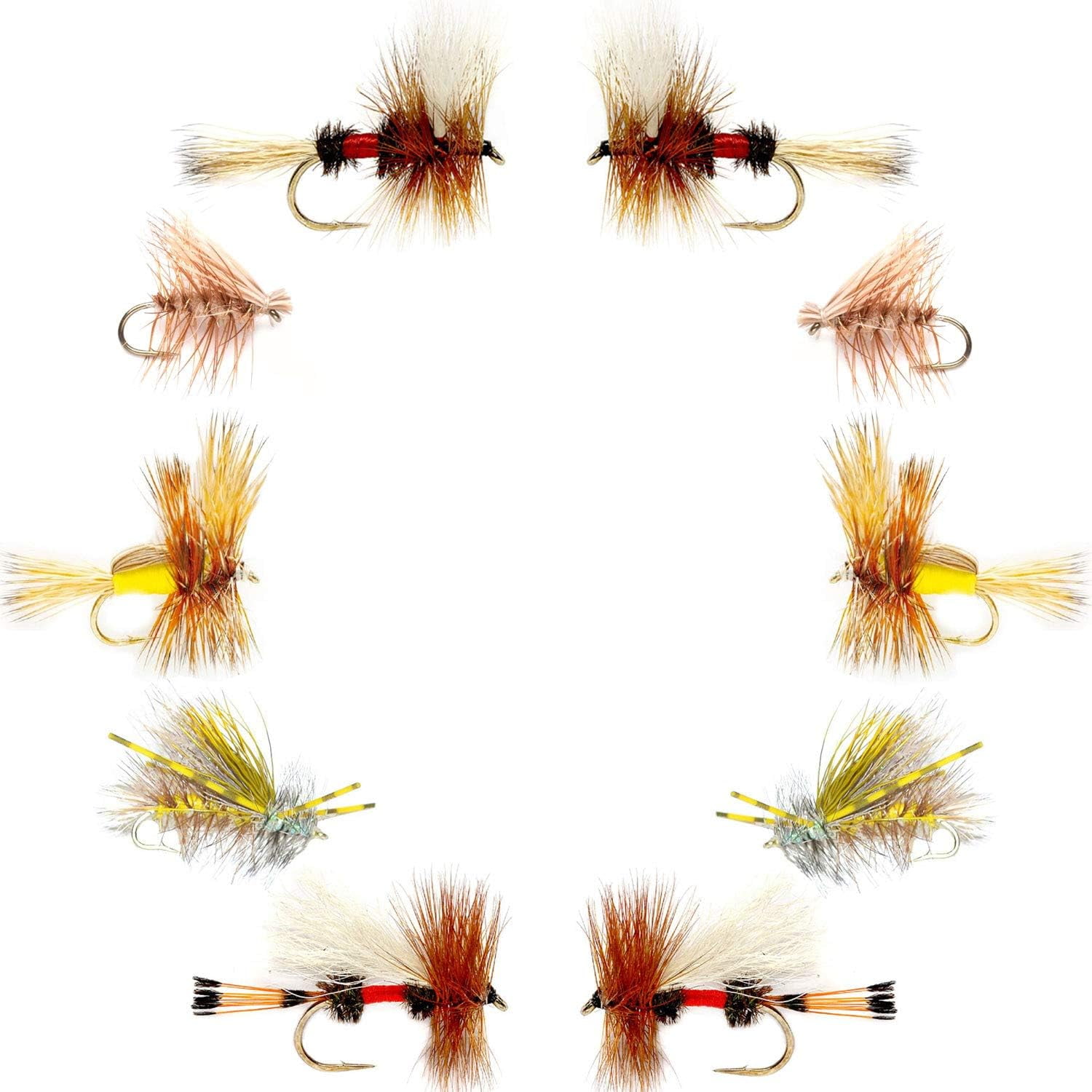 The Fly Fishing Place Basics Collection - Hair Wing Dry Fly Assortment ...