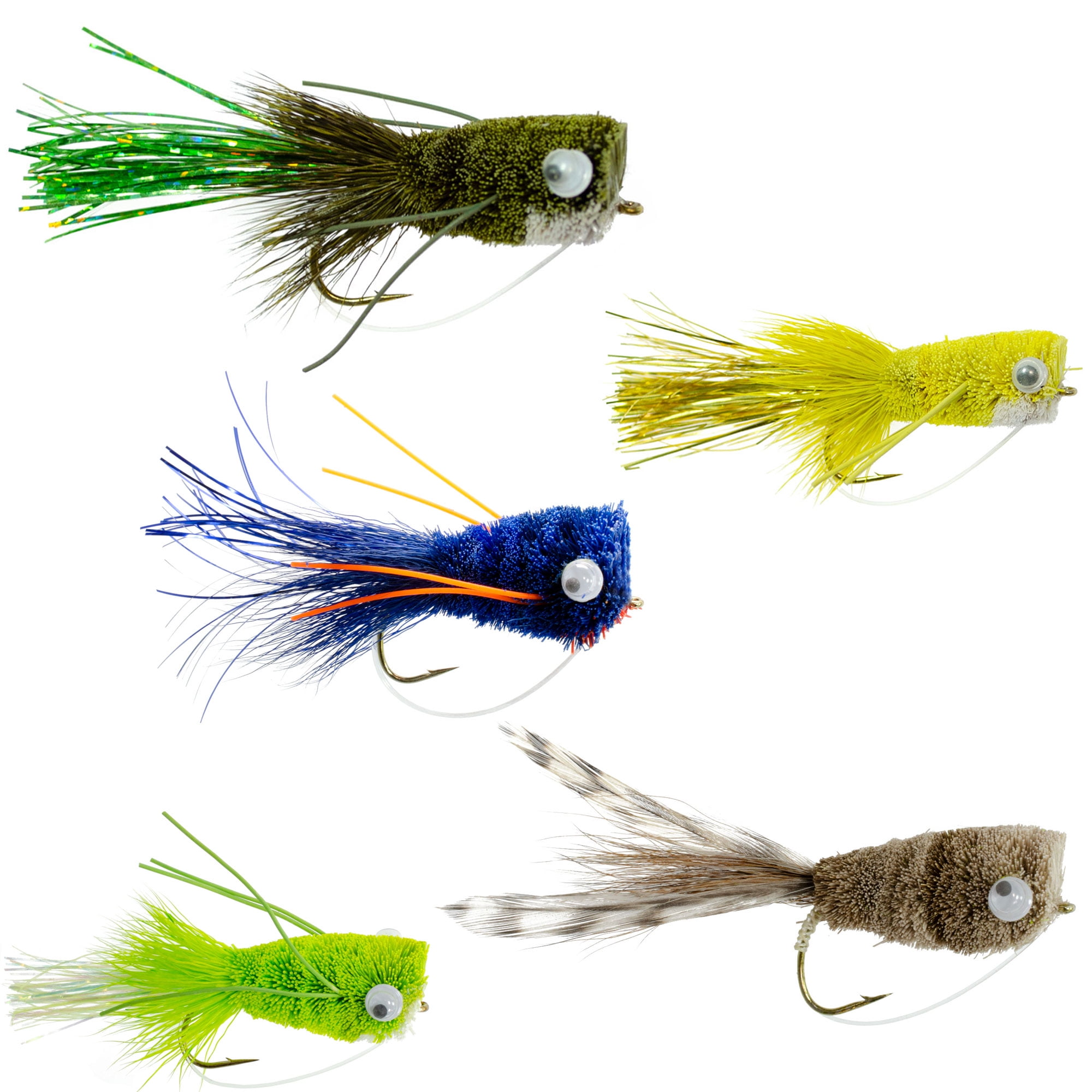 The Fly Fishing Place Deer Hair Bass Bug Assortment - Fly Fishing ...
