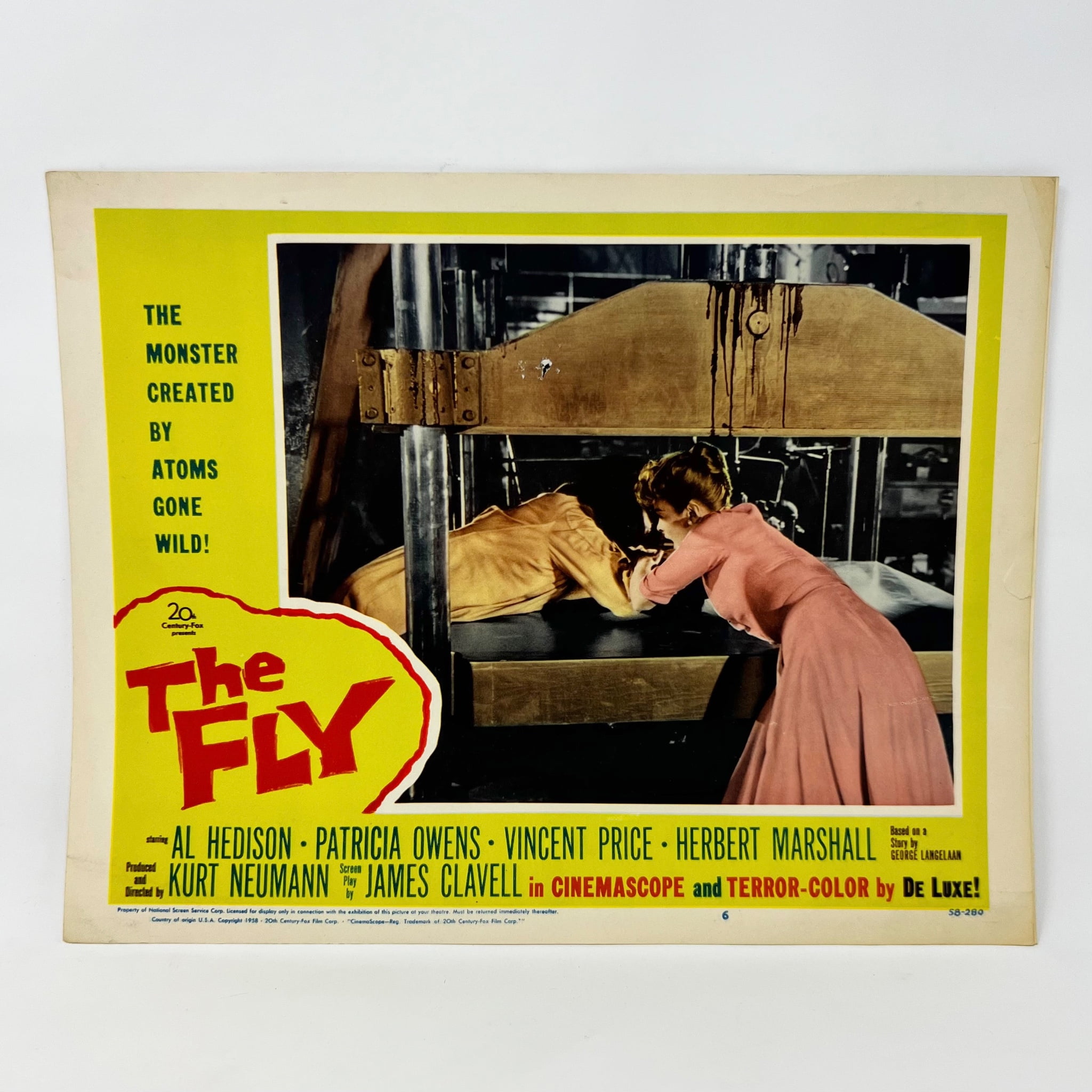 The Fly Horror Terror Collectible movie Lobby Card No.6 - Walmart.com