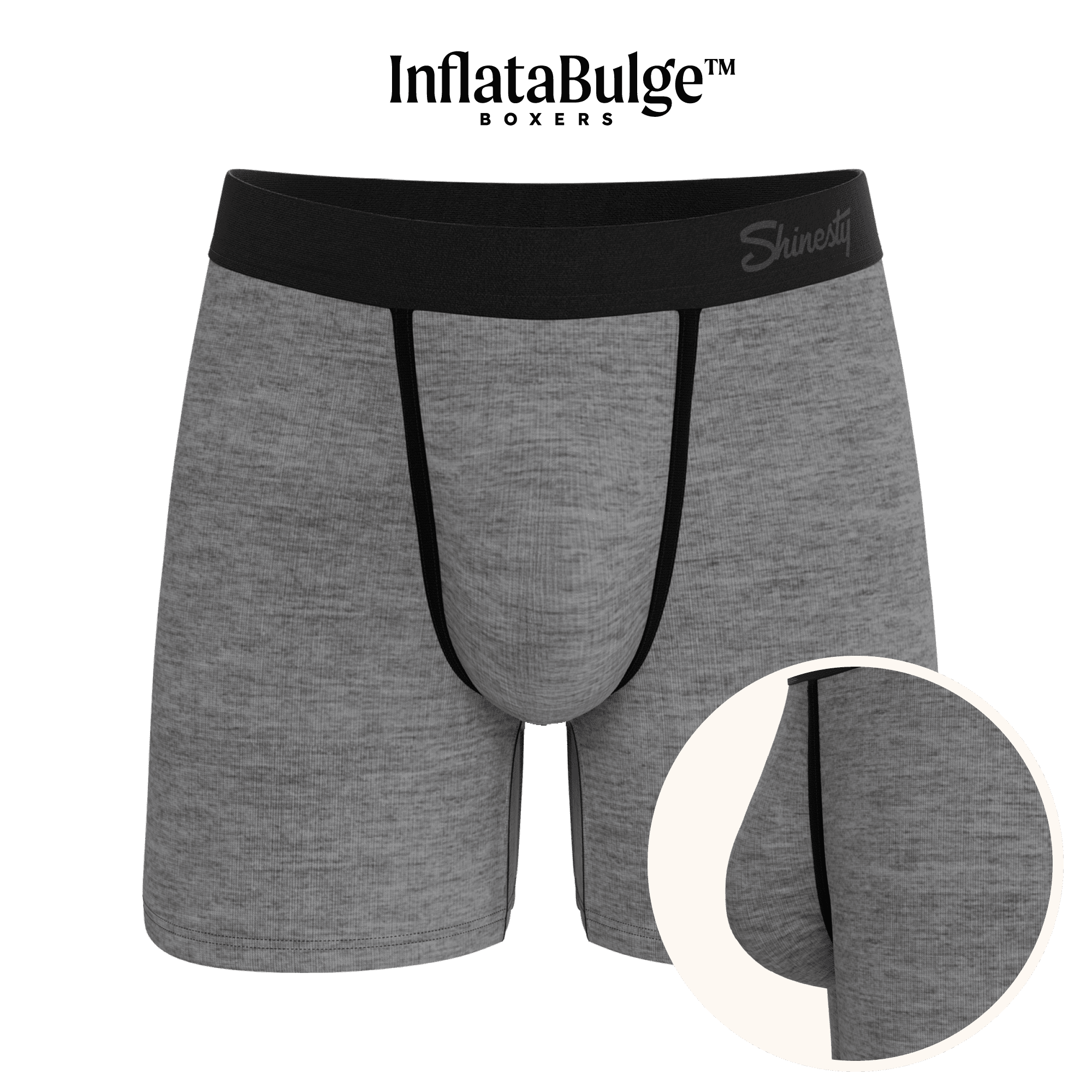 The Fog Horn - Shinesty Light Heather Grey InflataBulge Pump Up Boxer ...