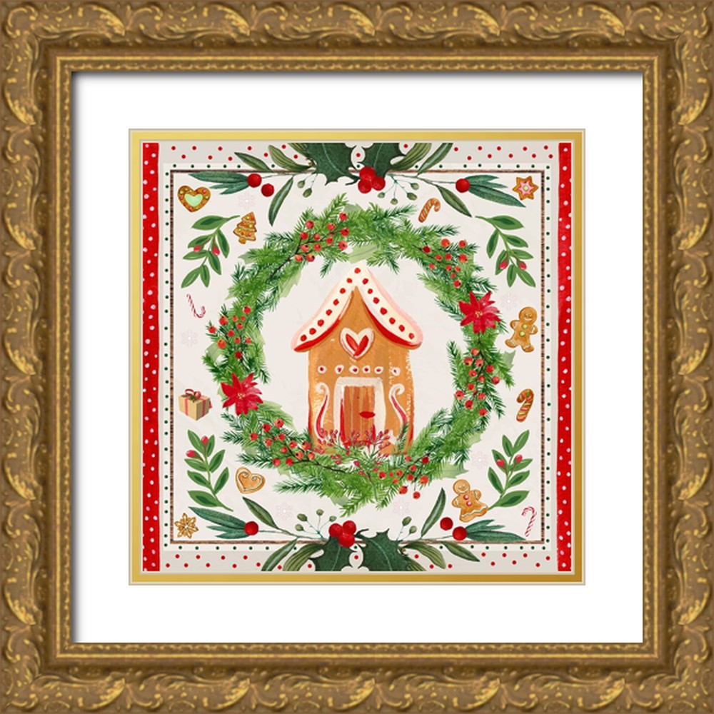 The Font Diva 12x12 Gold Ornate Wood Framed with Double Matting Museum ...