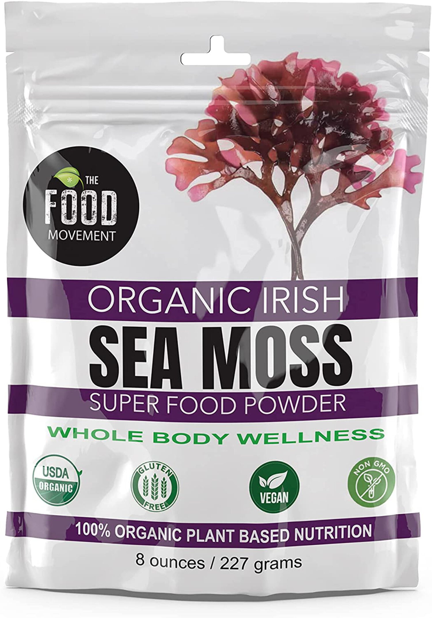 The Food Movement - Organic Irish Sea Moss Powder - 8oz - Walmart.com