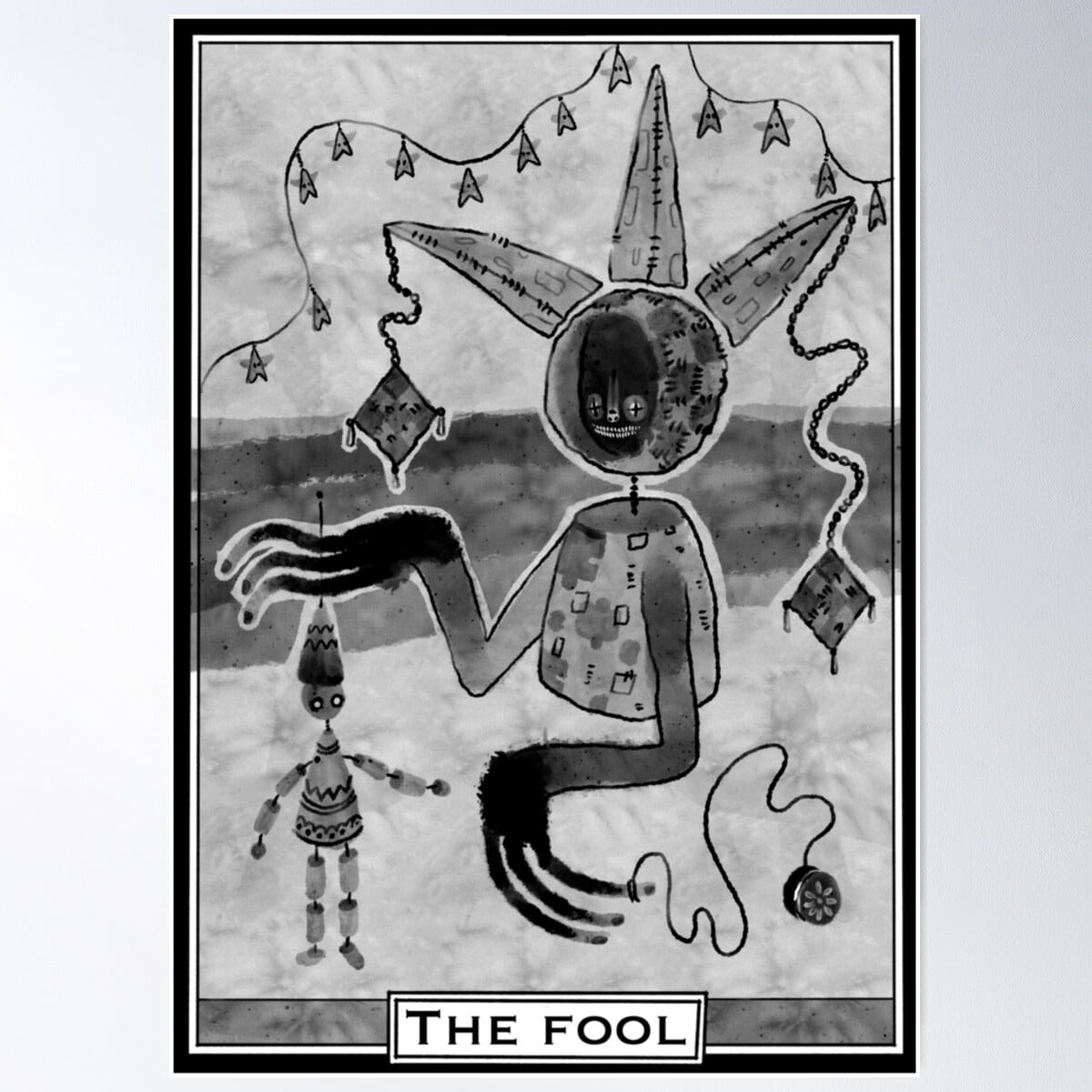 The Fool Design Tarot Card Poster Wall Art, Modern Wall Decor For ...