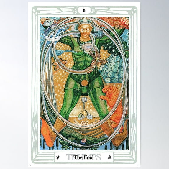 The Fool - Major Arcana - Thoth Tarot Poster Wall Art, Modern Wall Decor For Living Room Bedroom ...