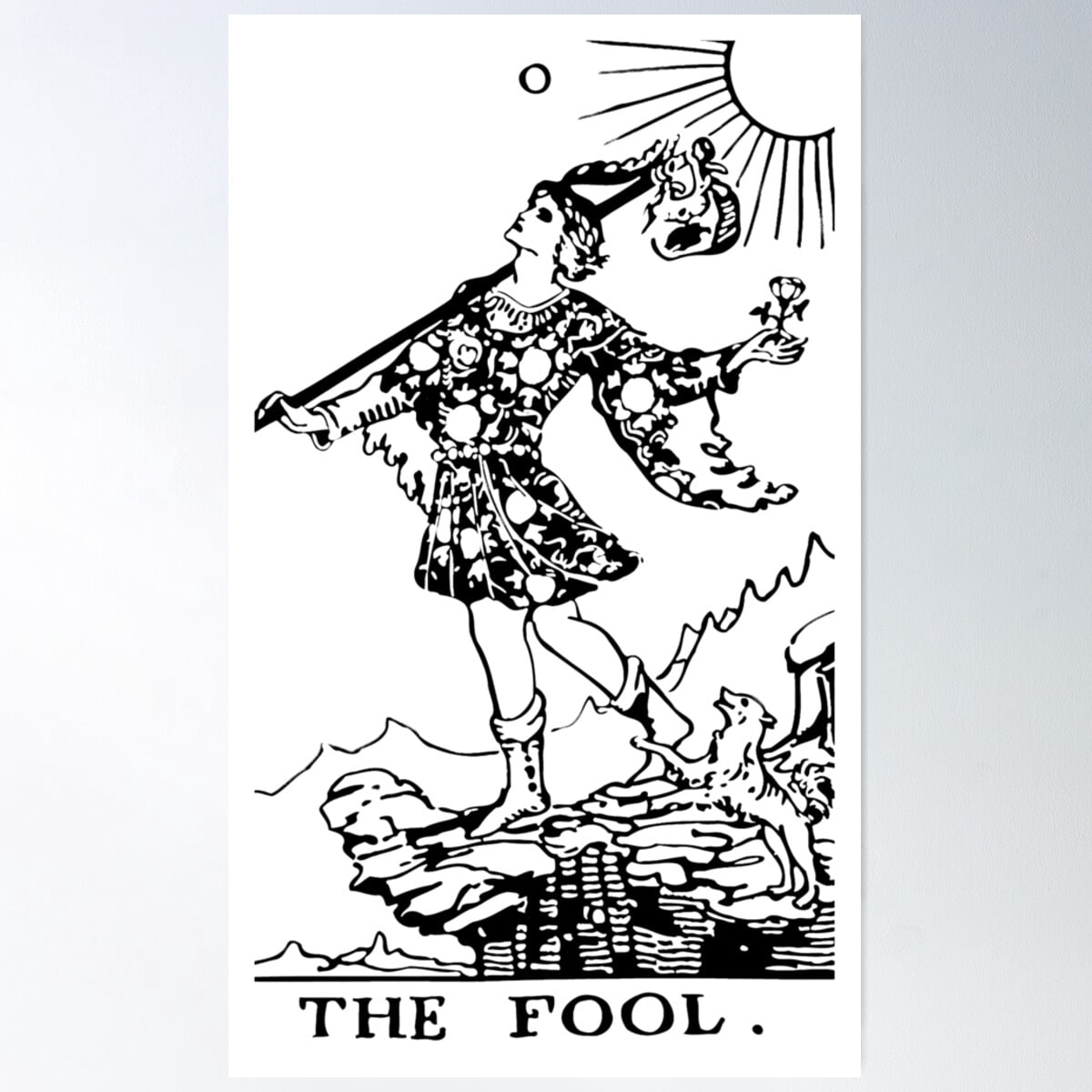 The Fool Tarot Card Deck Poster Wall Art, Modern Wall Decor For Living ...